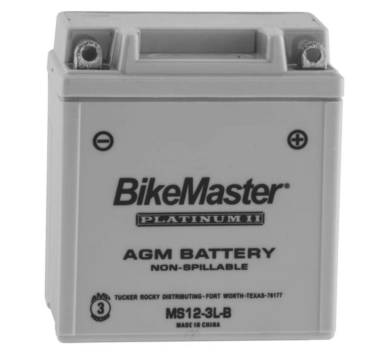 BikeMaster AGM Platinum II Battery MS12-3L-B for Yamaha XT350 1985-2000 ...