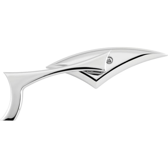 BikeMaster Chrome Sickle Mirror Set with Radical Elbow Stem AS1-L6 ...