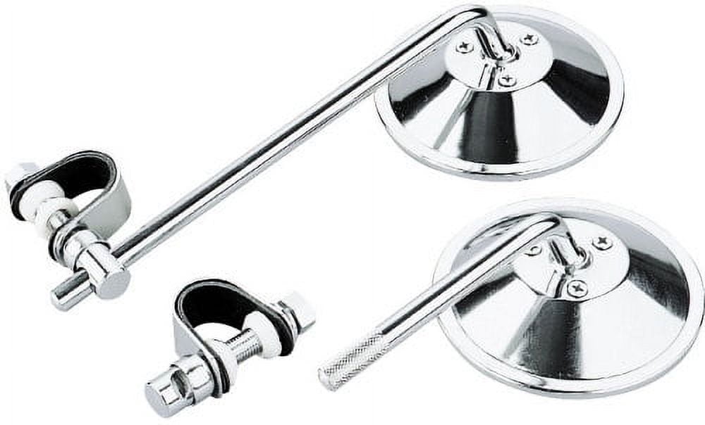 BikeMaster Universal Clamp-on Chrome 4" Round Mirror (RD4) - Walmart.com