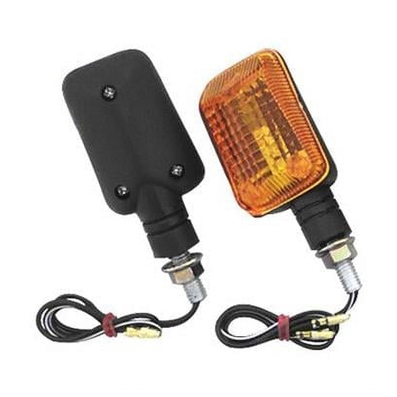 BikeMaster Universal Mini Stalk Marker Light Kit, Amber Lens - Clear ...