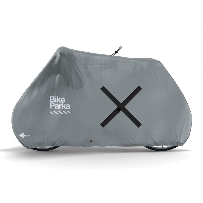 BikeParka Urban Bike Cover -Waterproof, Lock-Through Design-Gray ...