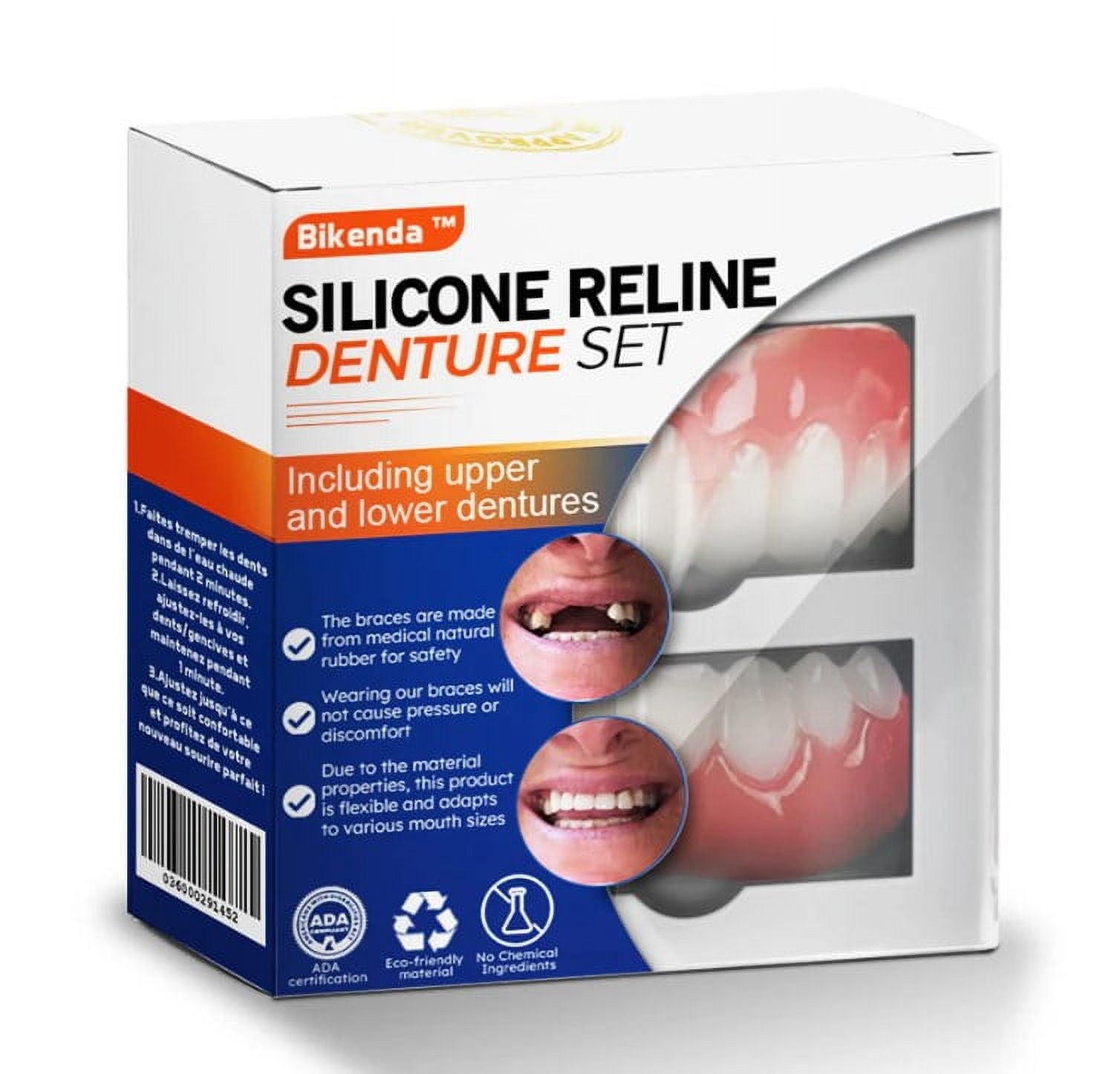 Bikenda Silicone Reline Denture Set, Denture Silicone Reline Kit for ...