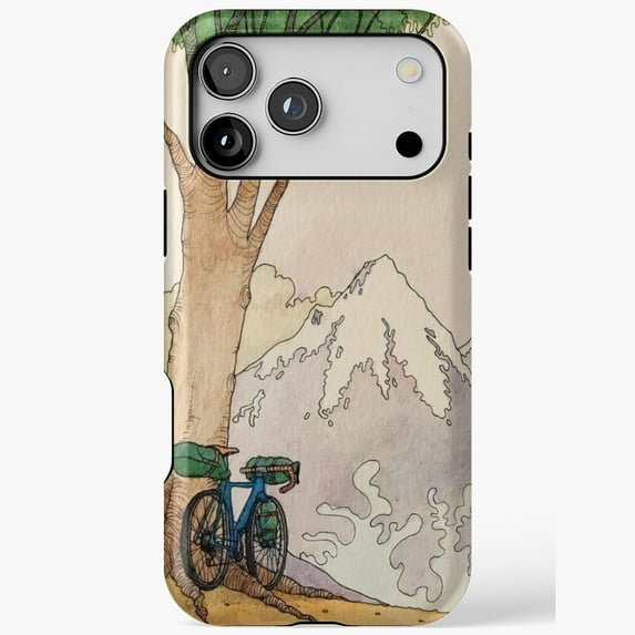 Bikepacking Land of Escapism Cycling Print Phone Cover Protective and ...