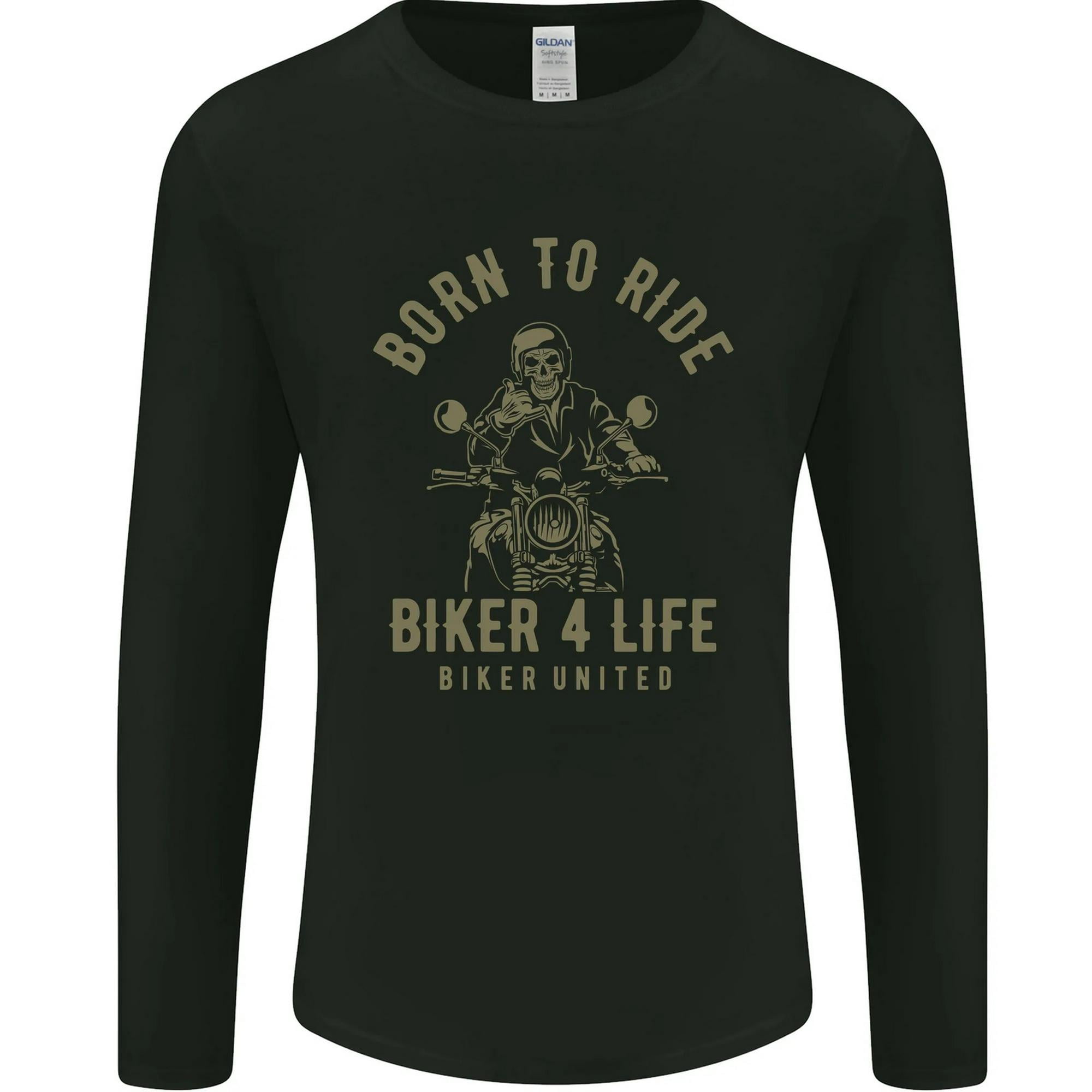 Biker 4 Life Motorbike Motorcycle Mens Long Sleeve T-Shirt - Walmart.com