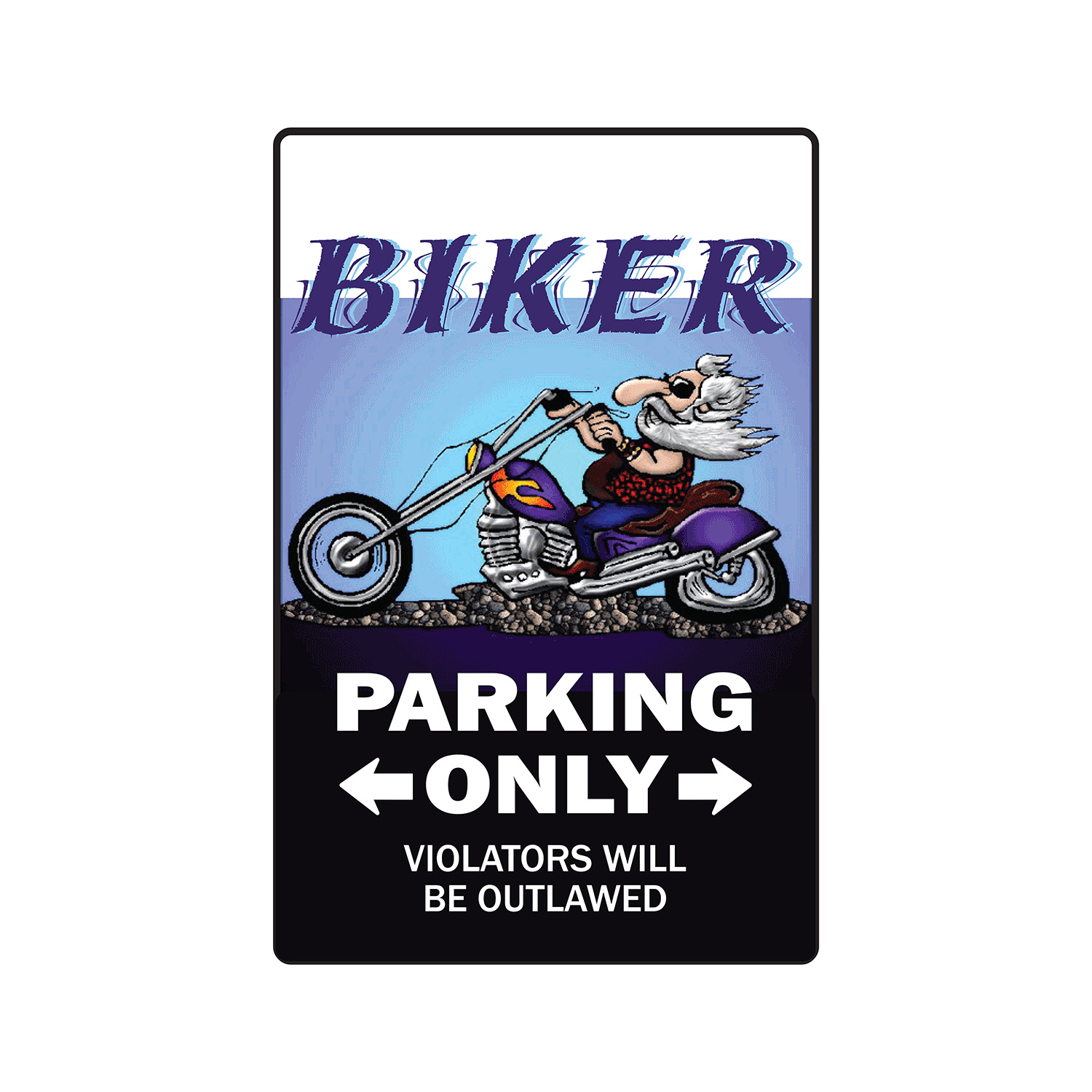 Biker Aluminum Sign | Indoor/Outdoor | Funny Home Décor for Garages ...
