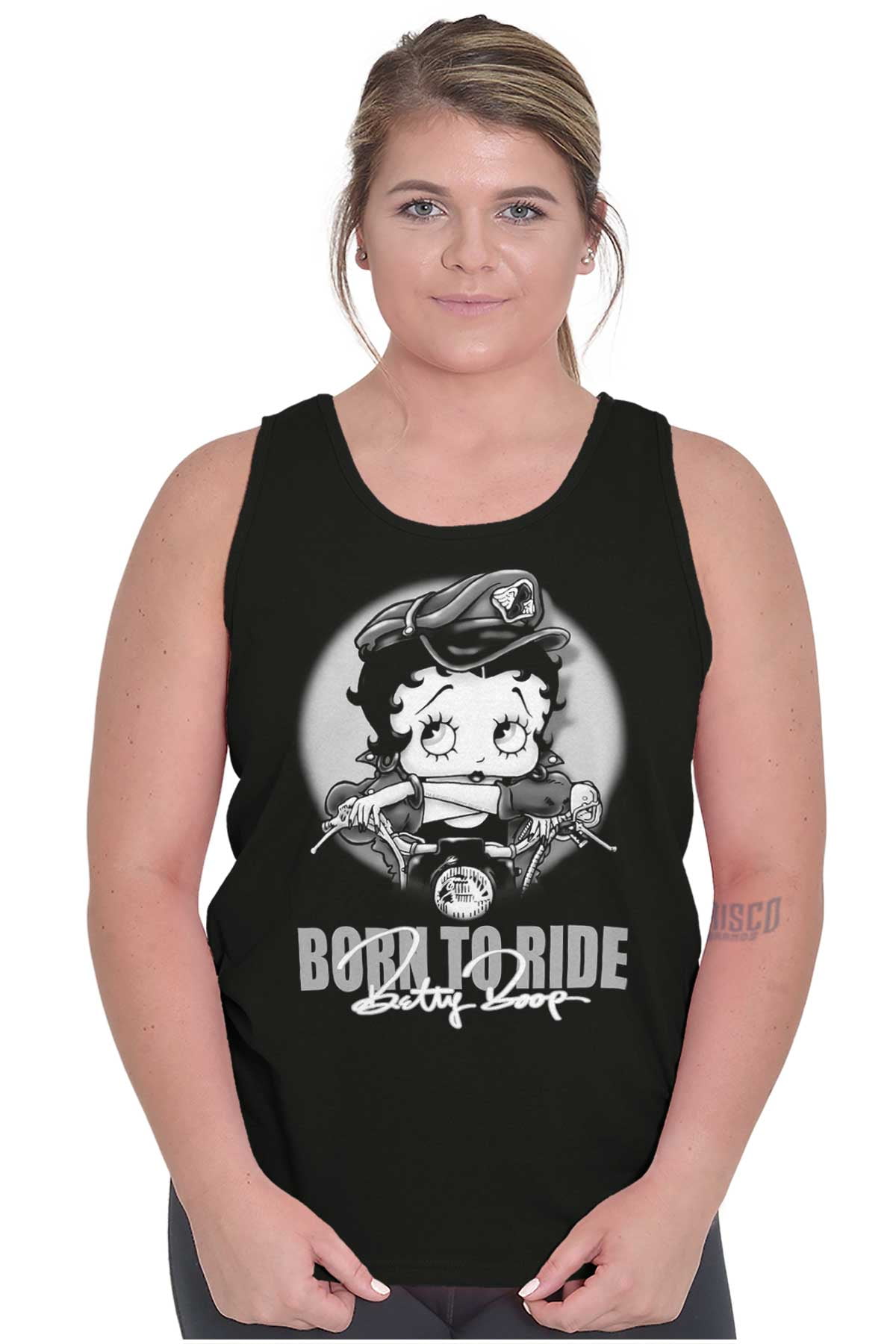 Biker Betty Boop Cartoon Born to Ride Tank Top Tee Shirt Women Brisco ...