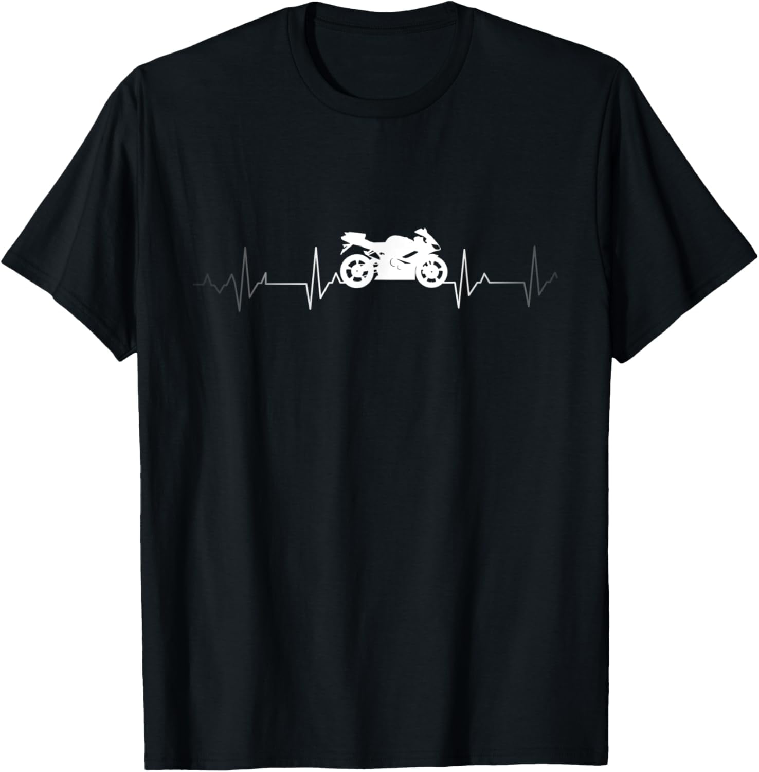 Biker Birthday Gift Lifeline Heartbeat Motorcycle T-Shirt - Walmart.com