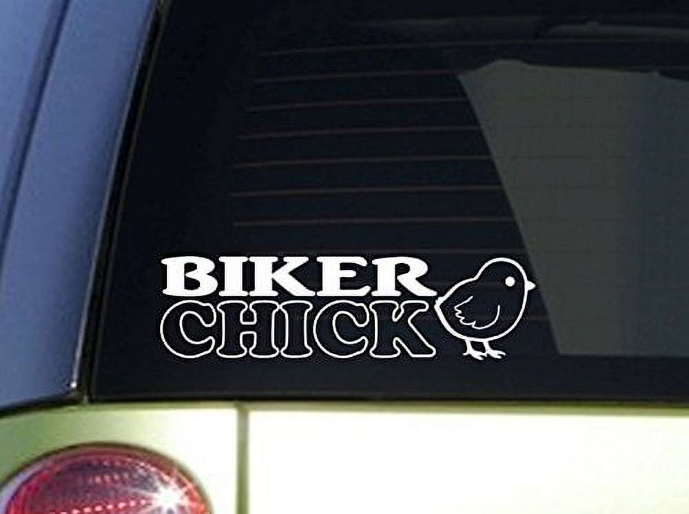 Biker Chick *J211* 8 inch wide Sticker Motorcycle decal - Walmart.com