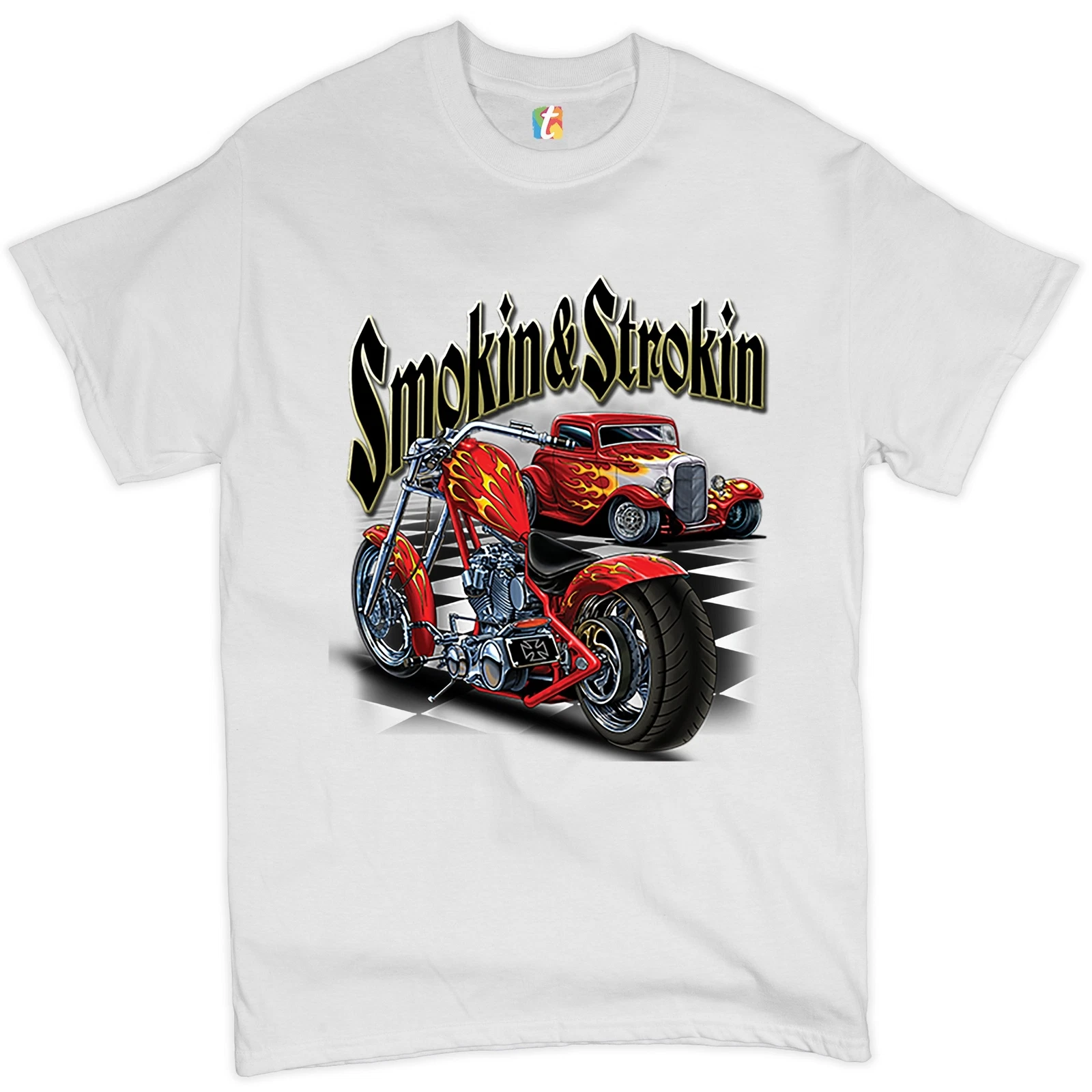 Biker Chopper Hot Rod Ride Free Live To Ride Road Rebel Unisex T-Shirt ...