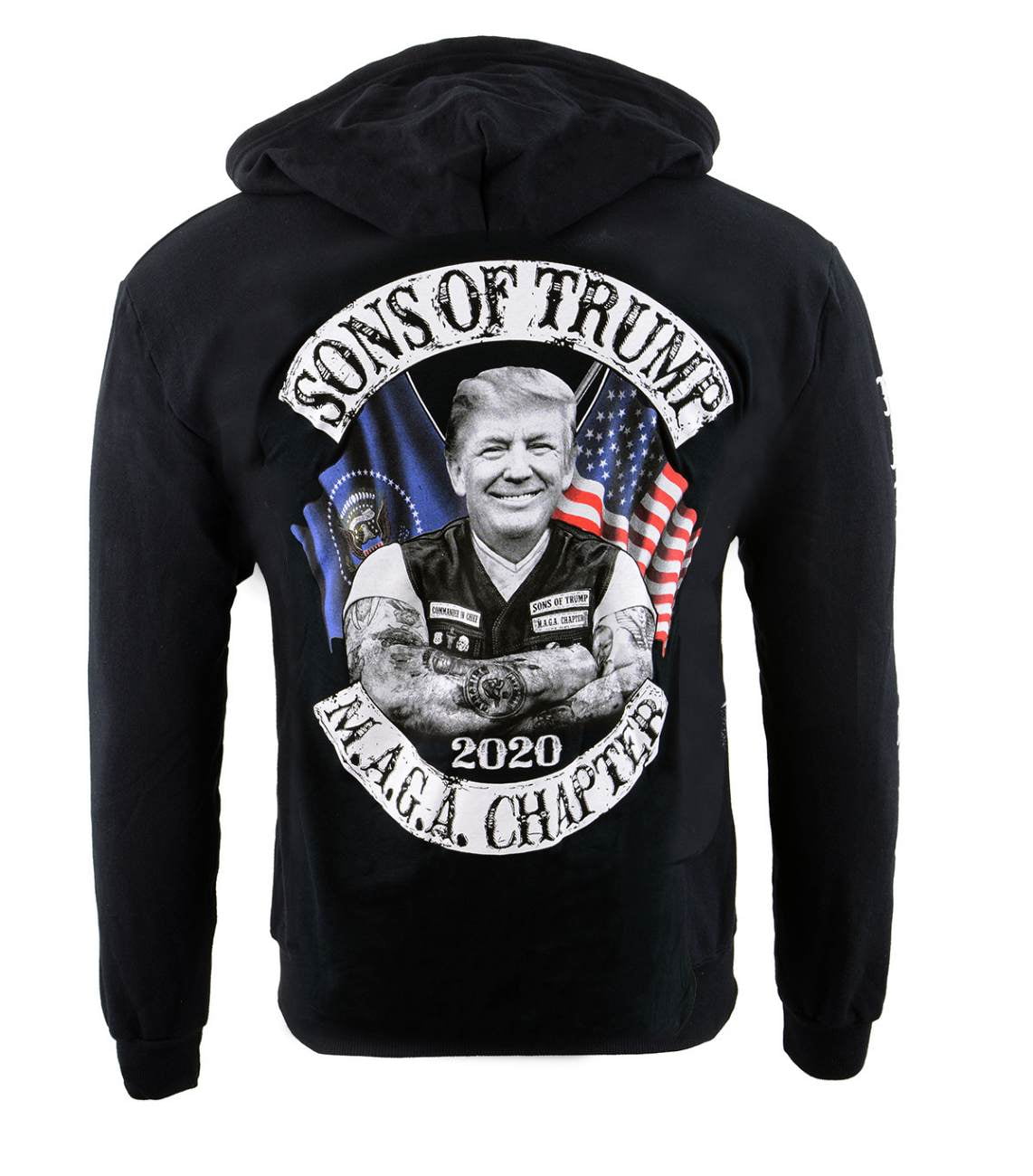 Biker Clothing Co. BCC118007 Men's Black 'Sons of Trump' Motorcycle ...