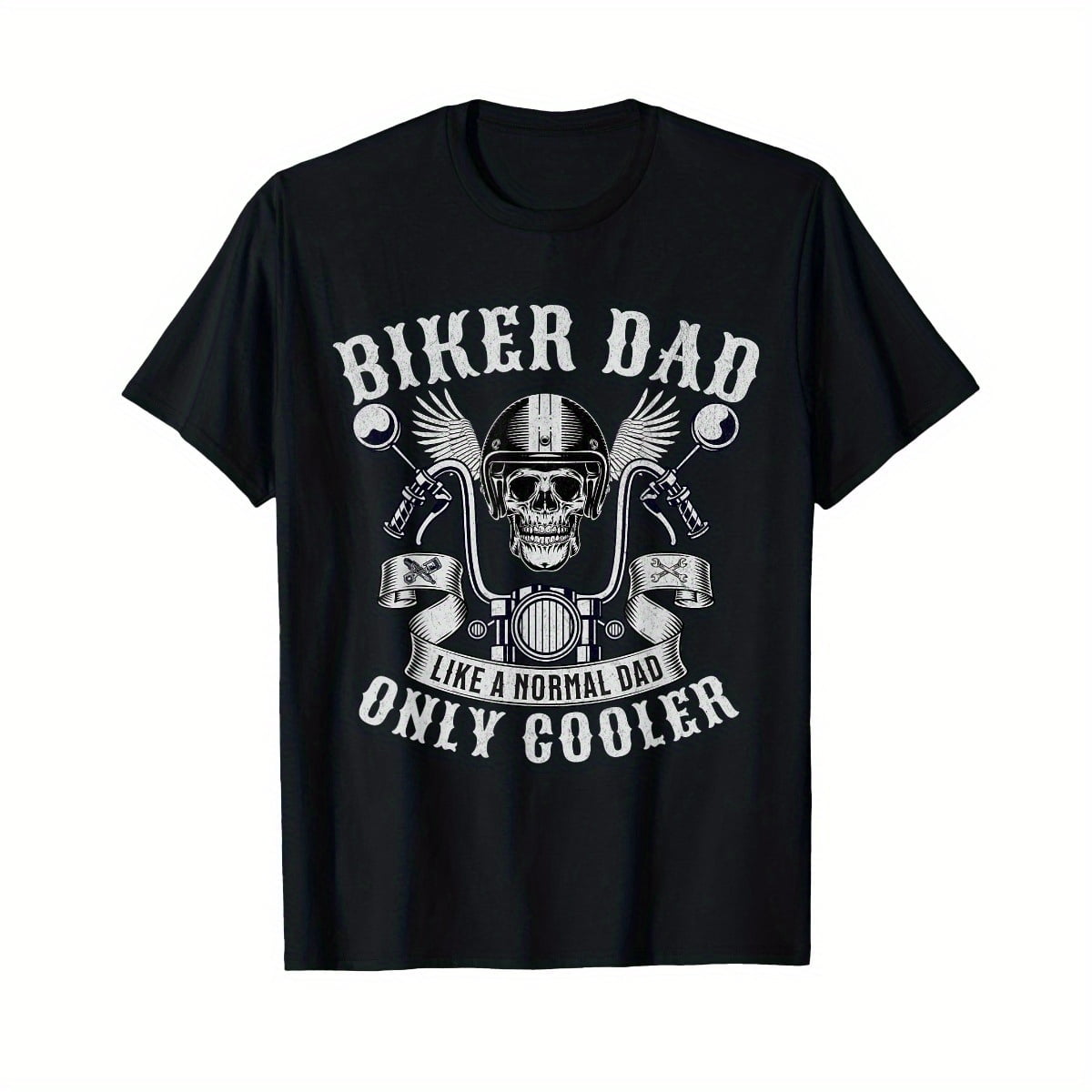 Biker Dad Motorcycle Father Rider Biker Dad Father's Day T-Shirt ...