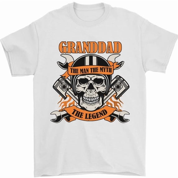 Biker Grandad the Man Myth Legend Funny T-Shirt - Walmart.com