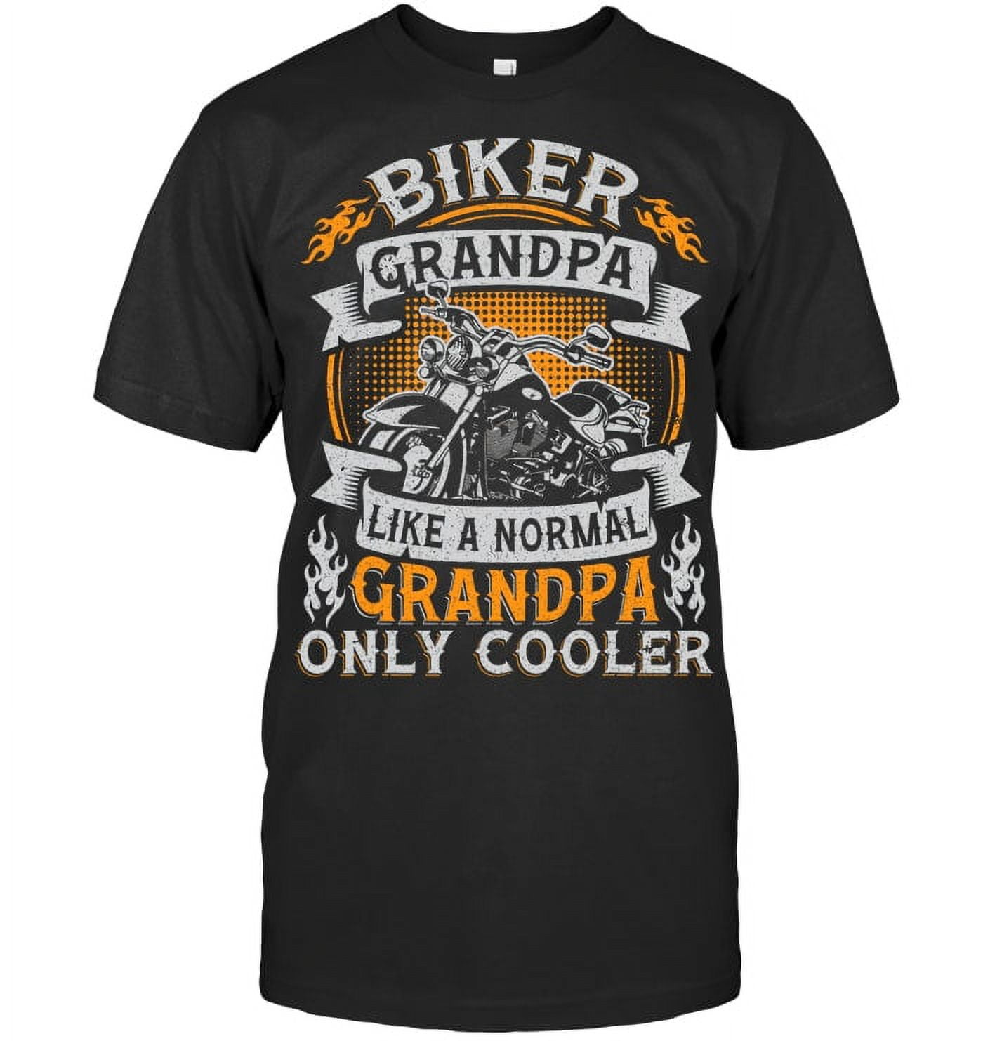 Biker Grandpa Like A Normal Grandpa Only Cooler Biker Racing T Shirt ...