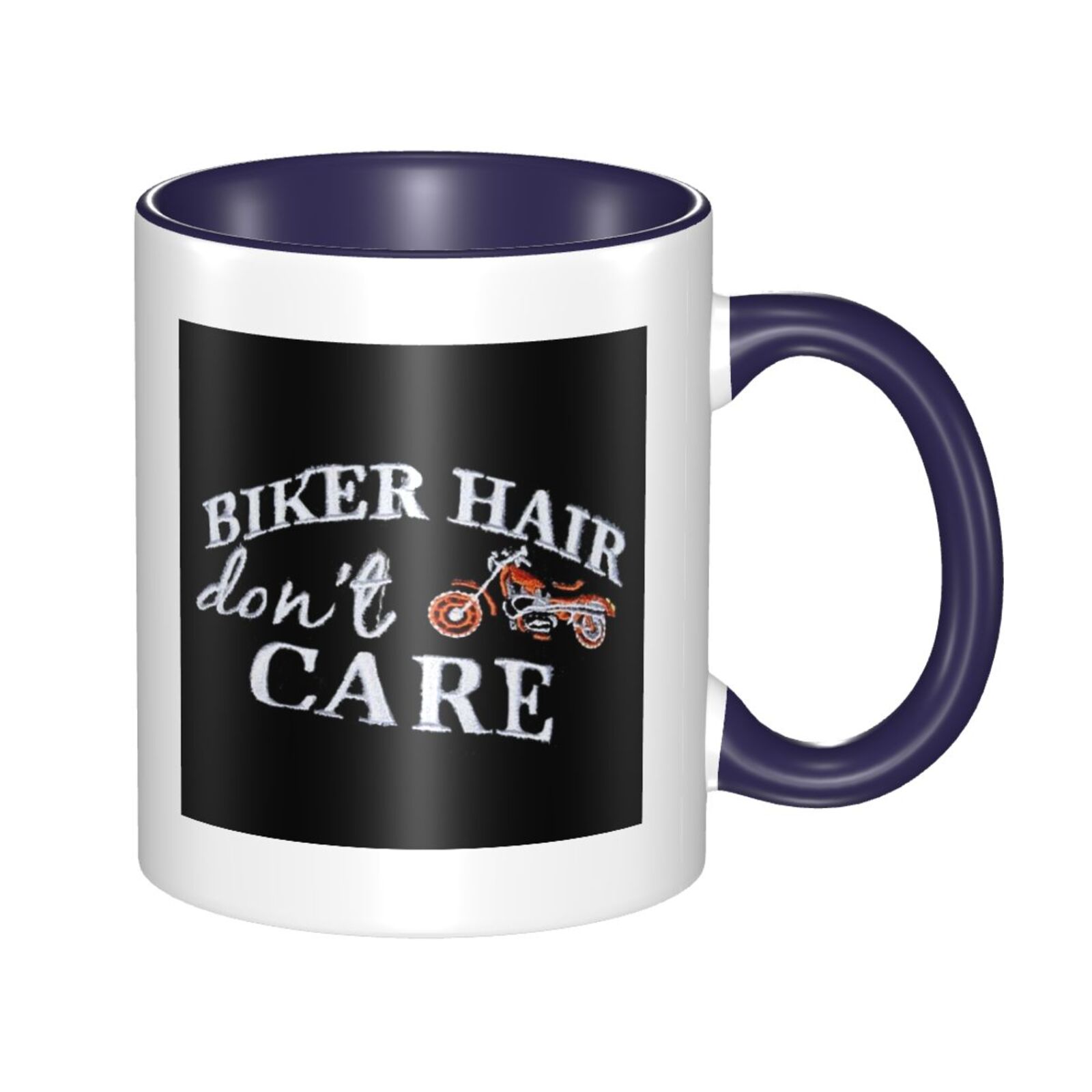 Biker Hair Don’t Care Cute Coffee And Tea Mug - Ceramic Coffee Mugs For ...