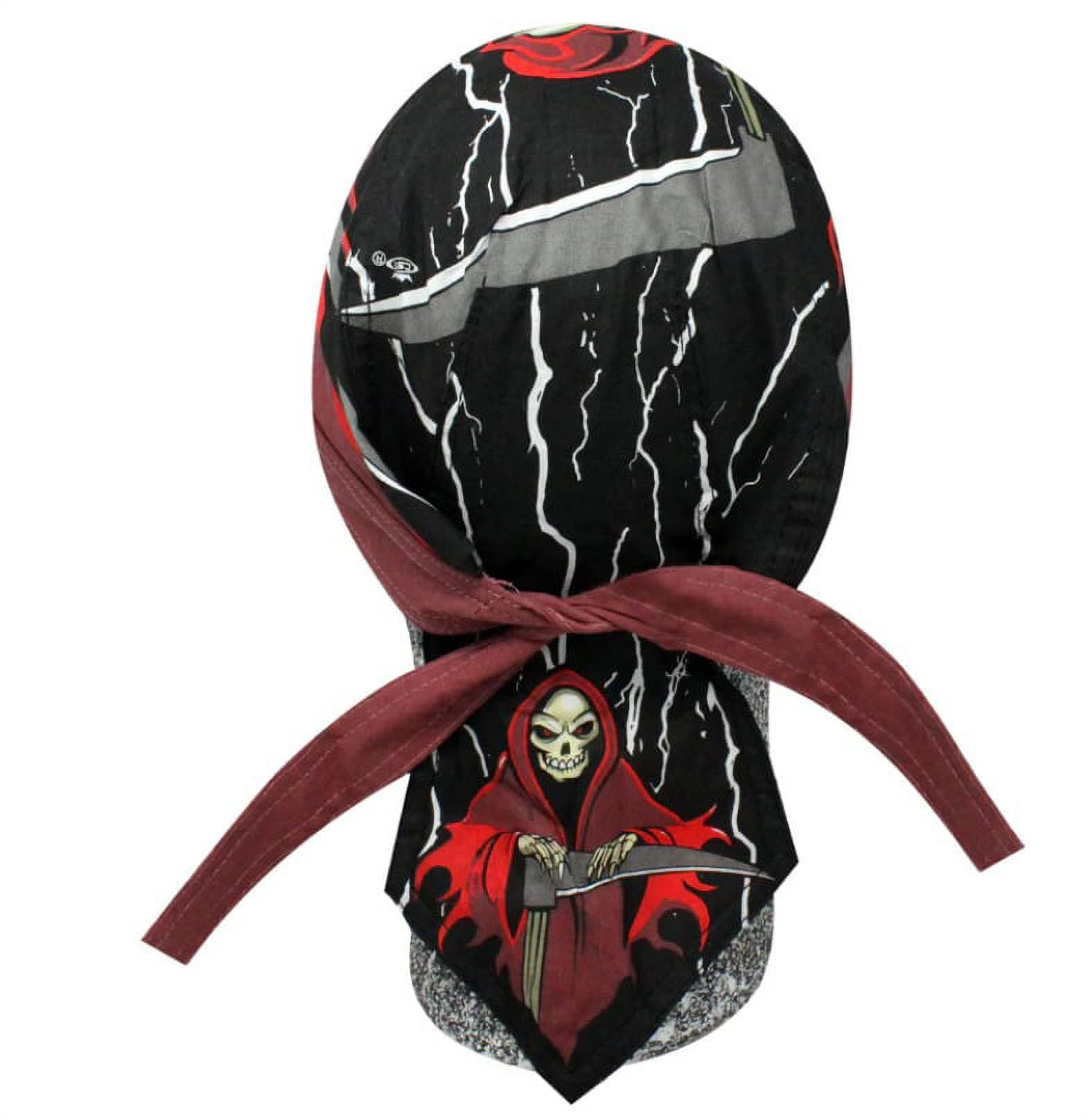 Biker Headwrap Danbanna Deluxe Du-Rag Cap Doo Rag Bandana Red Phantom ...