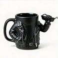 Biker Jacket Design Ceramic Coffee Mug With Leather Texture And ...