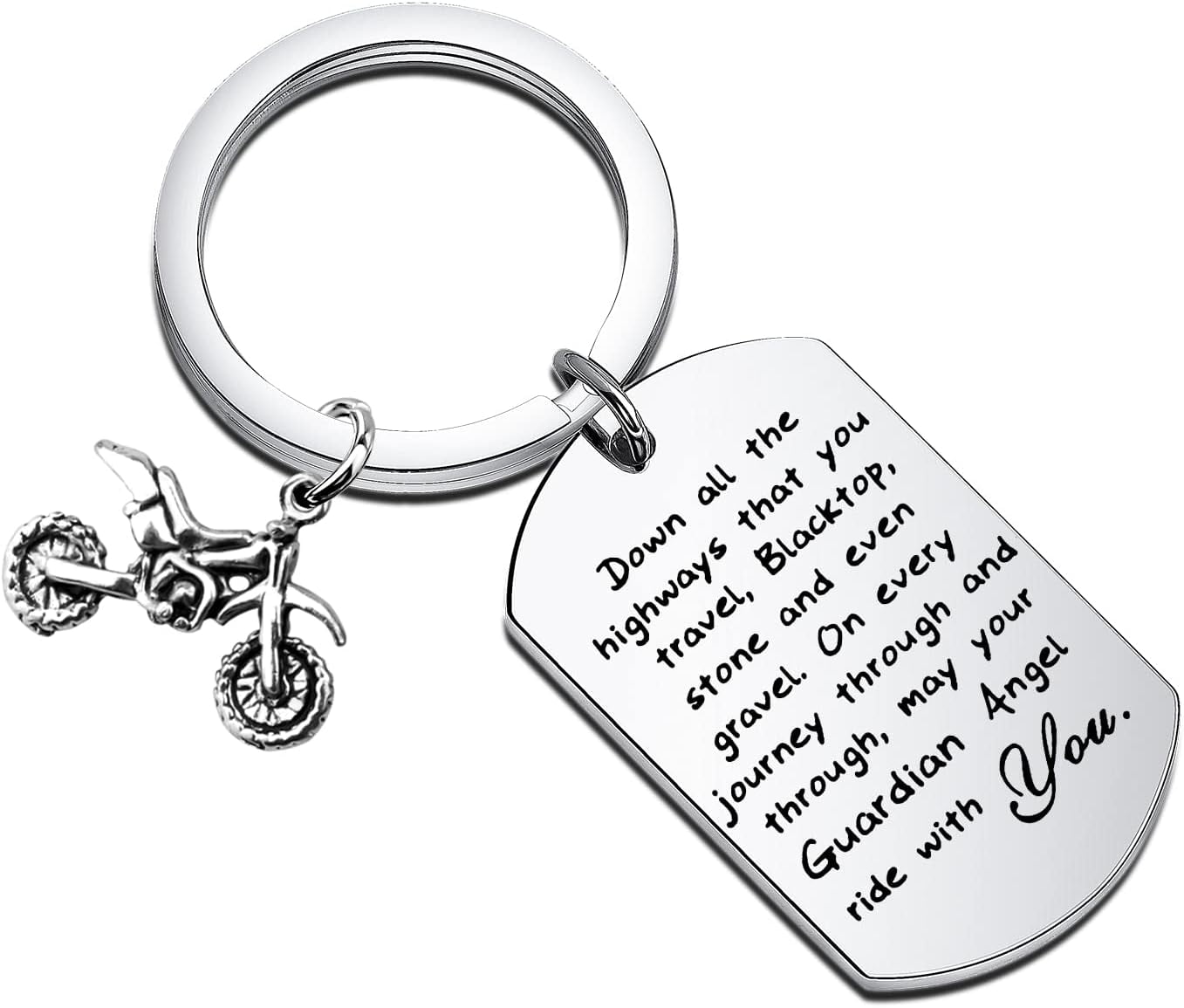 Biker Keychain Motorcycle Gift Ride Safe Keychain May Your Guardian ...