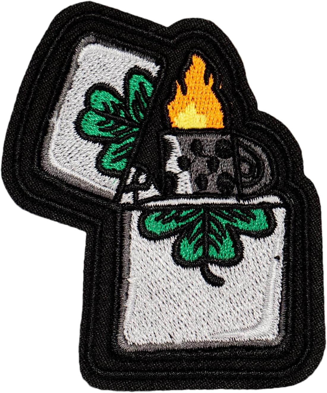 Biker Patches, with Clover Embroidered Patches Applique, Punk Cool Iron ...