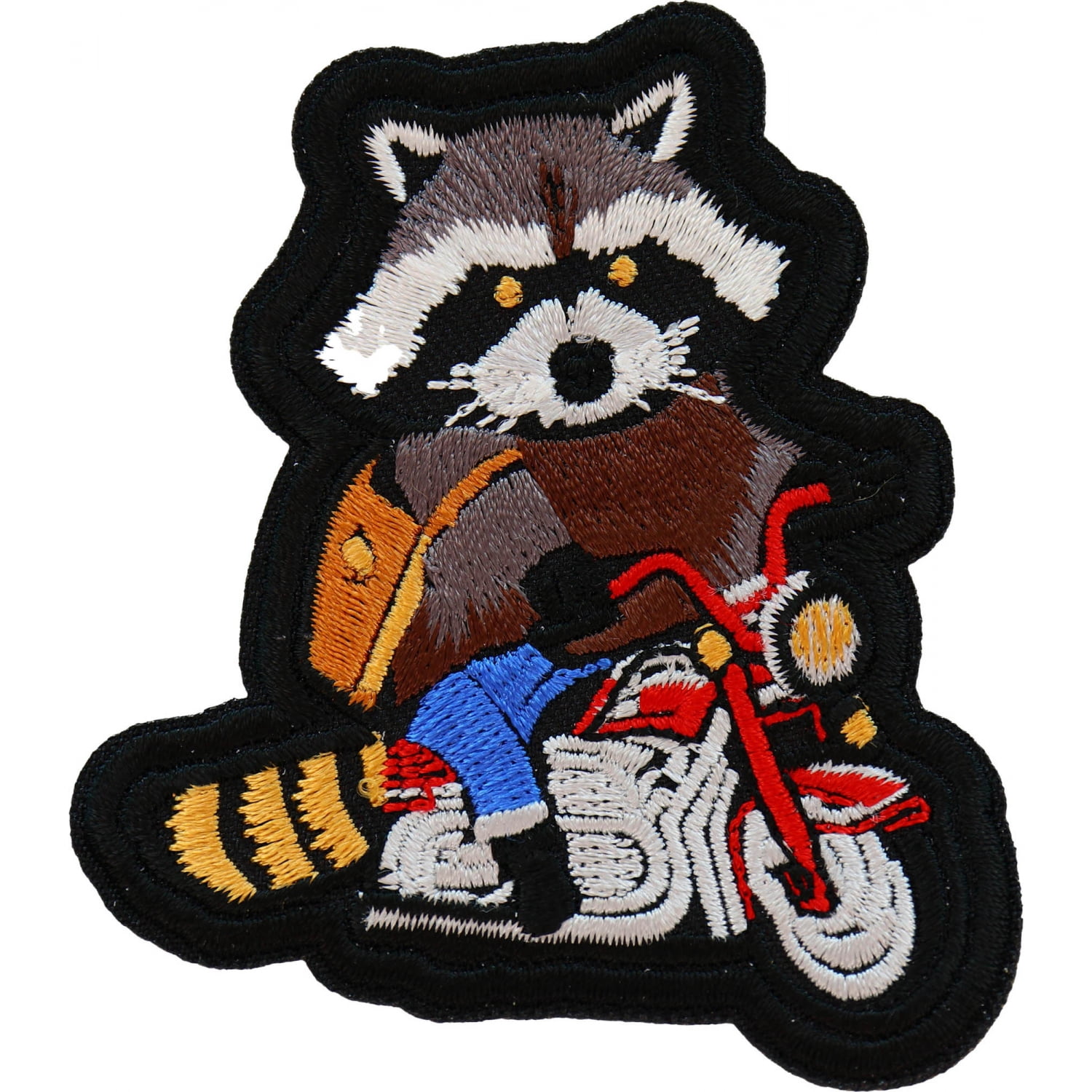 Biker Raccoon Motorcycle Patch Embroidered - Walmart.com