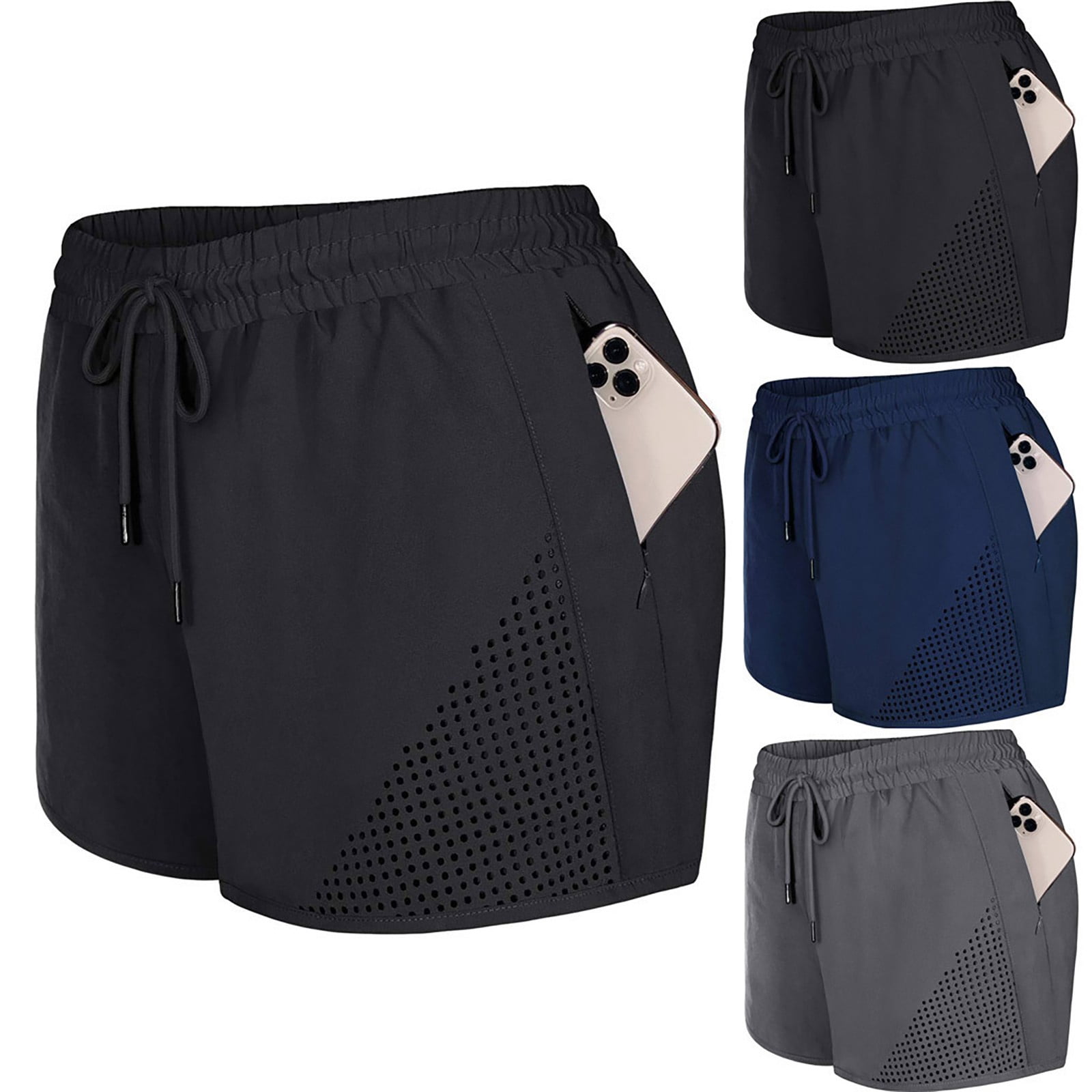 Biker Shorts With Pockets For Womens High Waist Spandex Workout Yoga ...