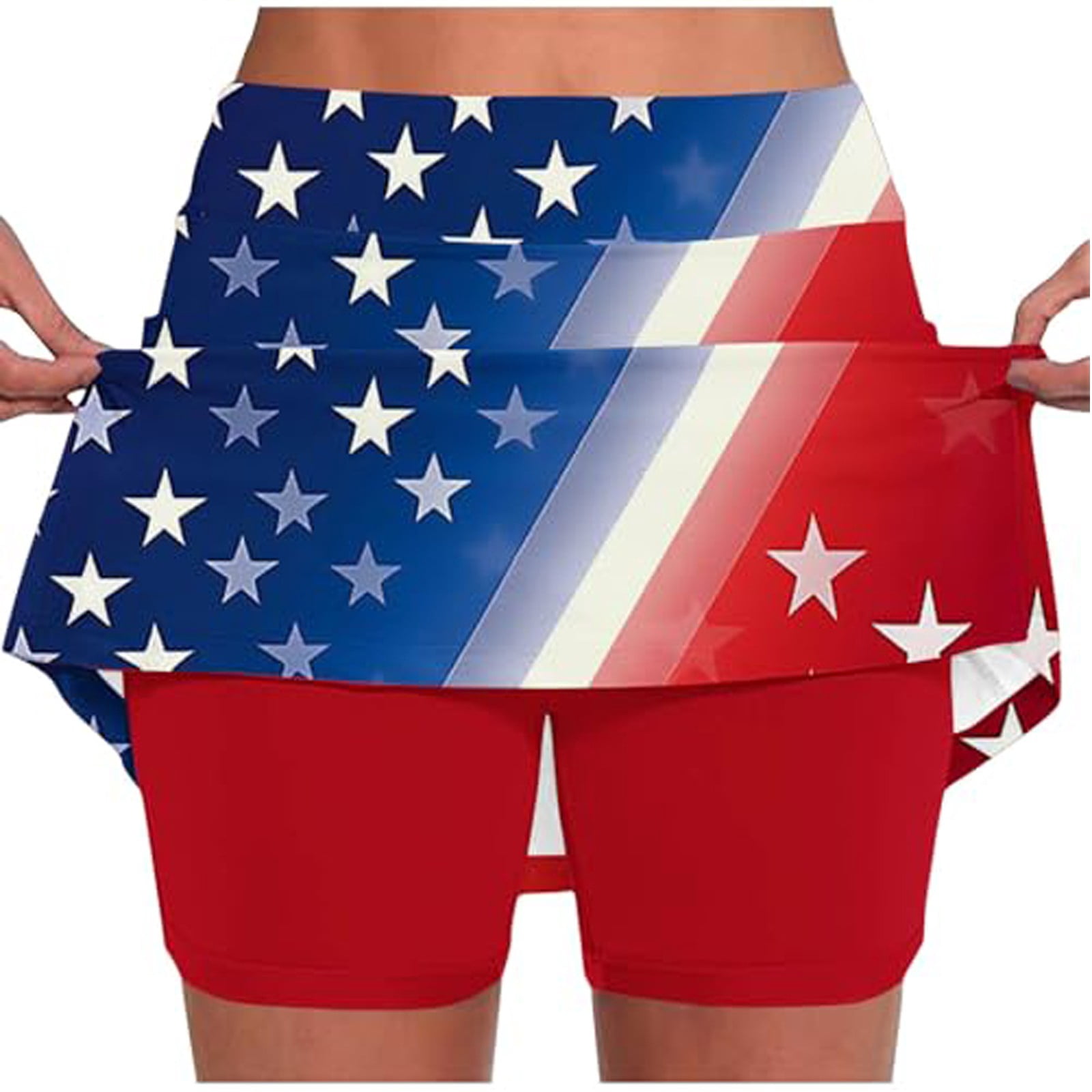 Biker Shorts Women Elegant Floral Print Pocket Fashion Skirt Resort ...