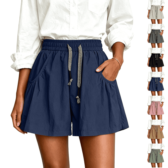 Biker Shorts Women Summer Casual Wide Leg Hiking Running Shorts Pants ...