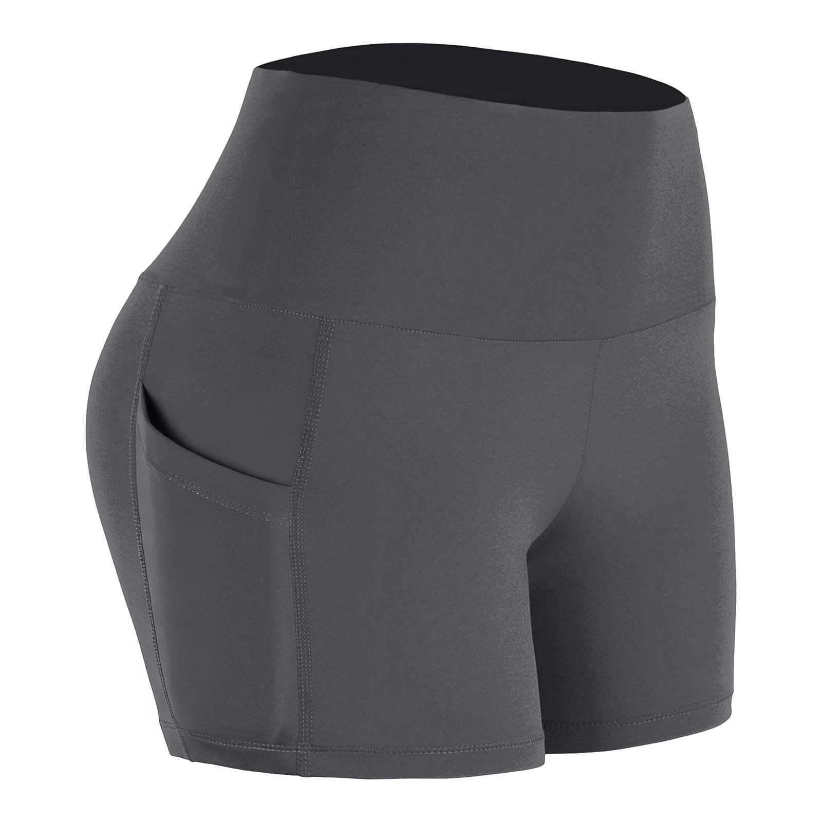 Biker Shorts Women with Pockets High Waisted Workout Spandex Tummy ...