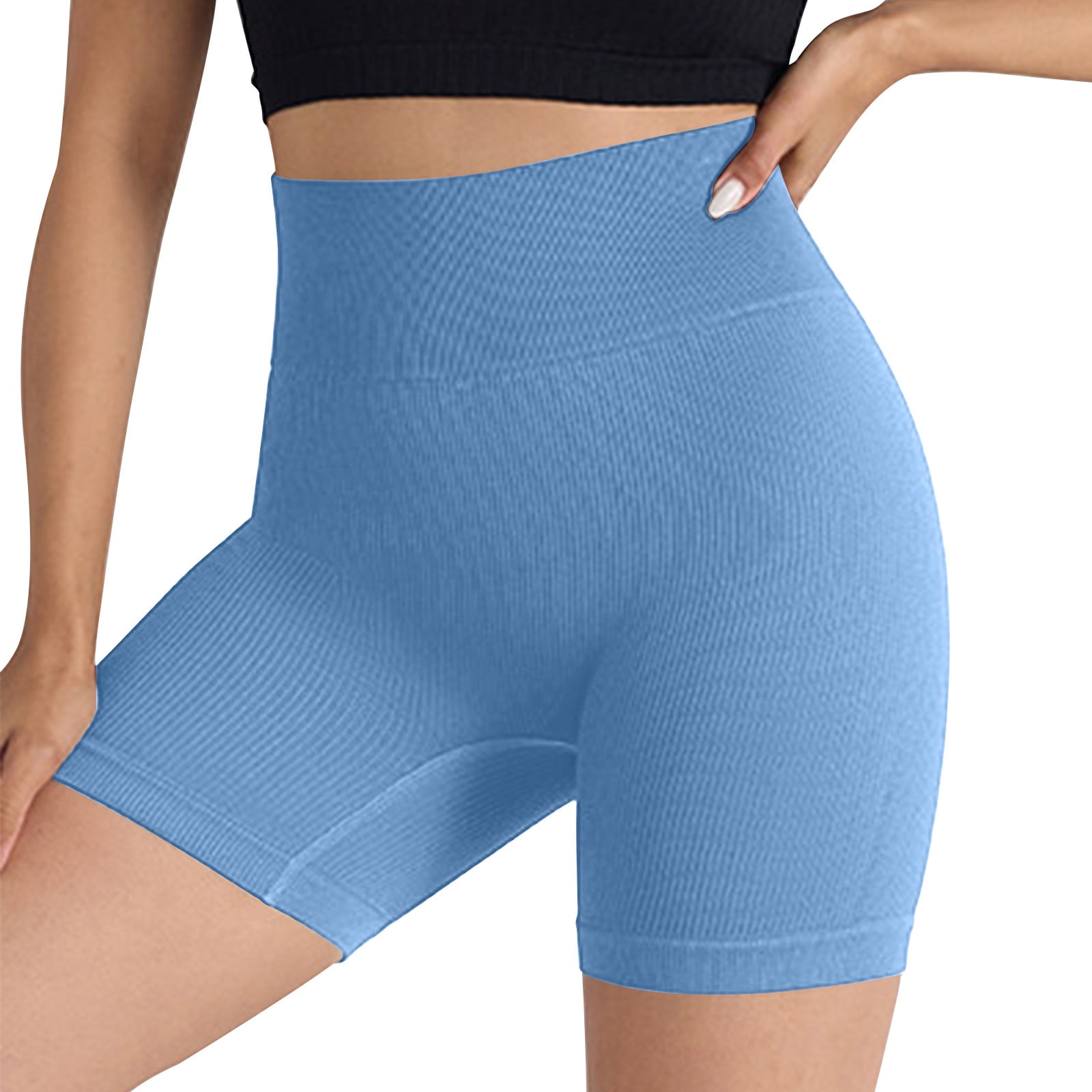 Biker Shorts for Lady, High Waisted Short Leggings 5 Inch Stretchy ...