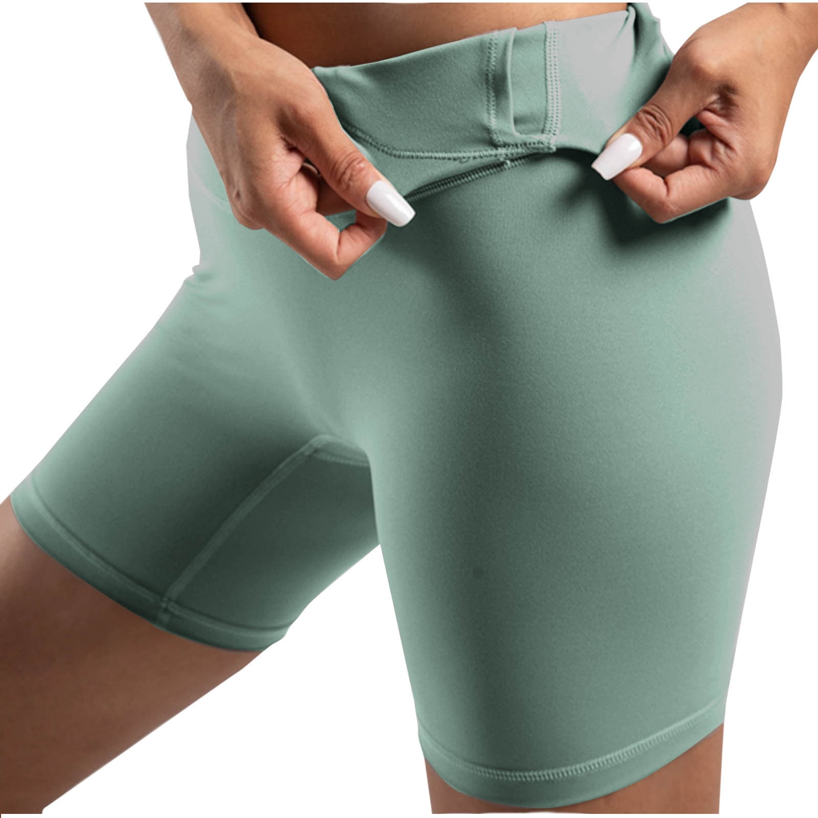 Biker Shorts for Women High Rise Elastic Waist Workout Yoga Short Pants ...