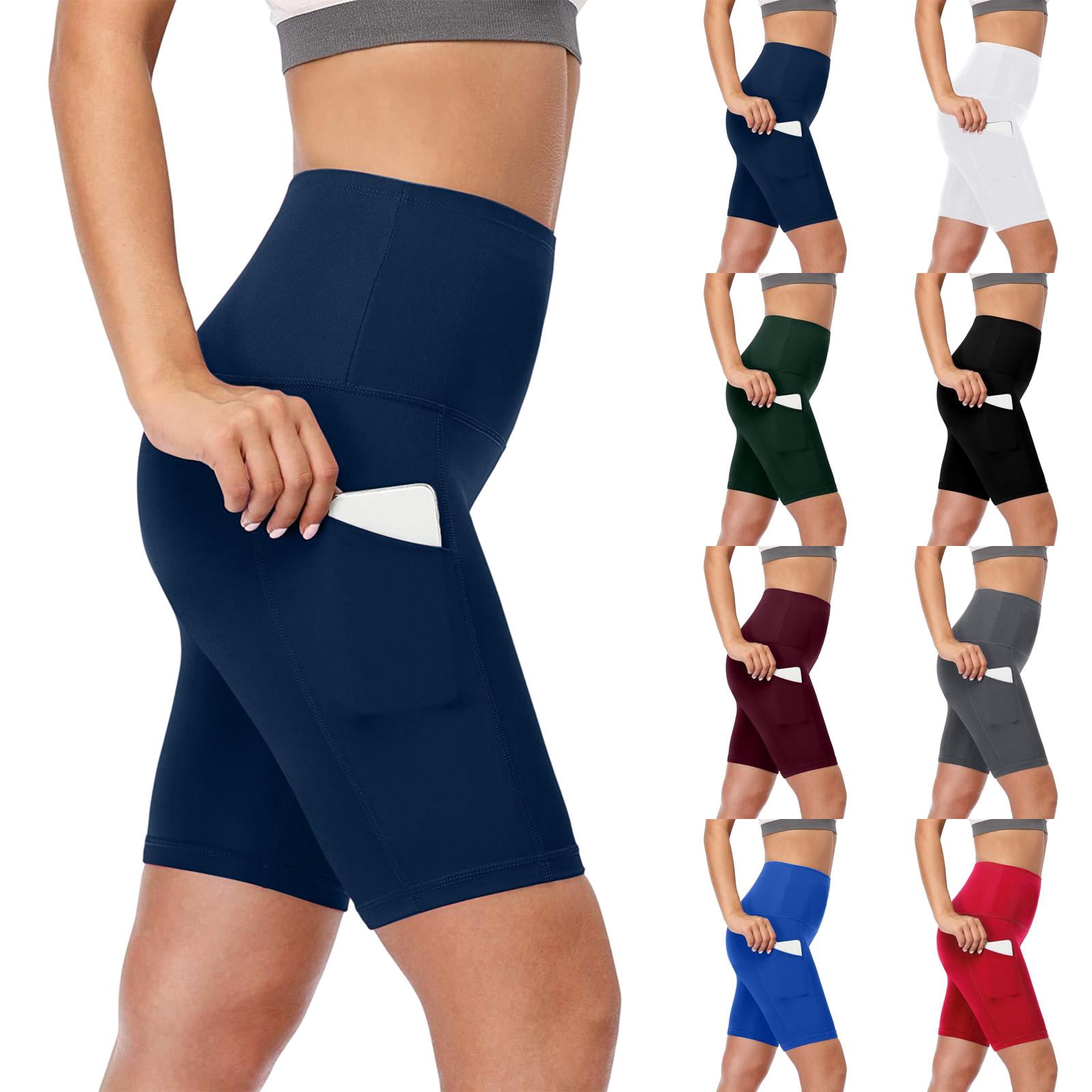 Biker Shorts for Women High Waisted Tummy Control Workout Shorts with ...