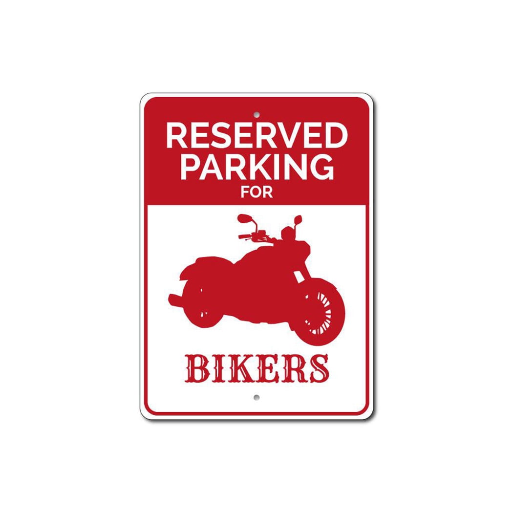 Biker Sign, Biker Parking Sign, Biker Sign, Motorcycle Decor ...