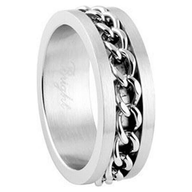 Biker Style - Chain Link Ring - Goth Motorcycle Rider Gothic Rings For ...