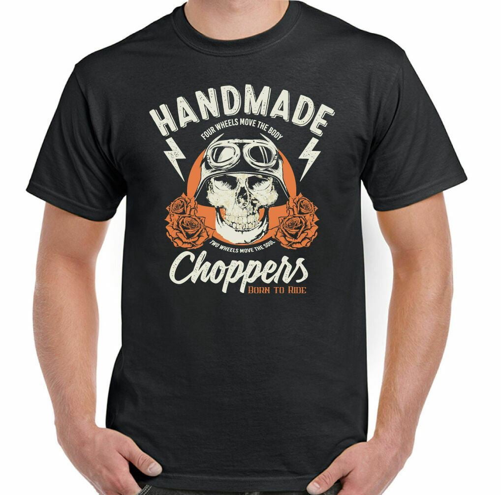 Biker T-Shirt Handmade Choppers Mens Motorbike Motorcycle Bike Tee Top ...