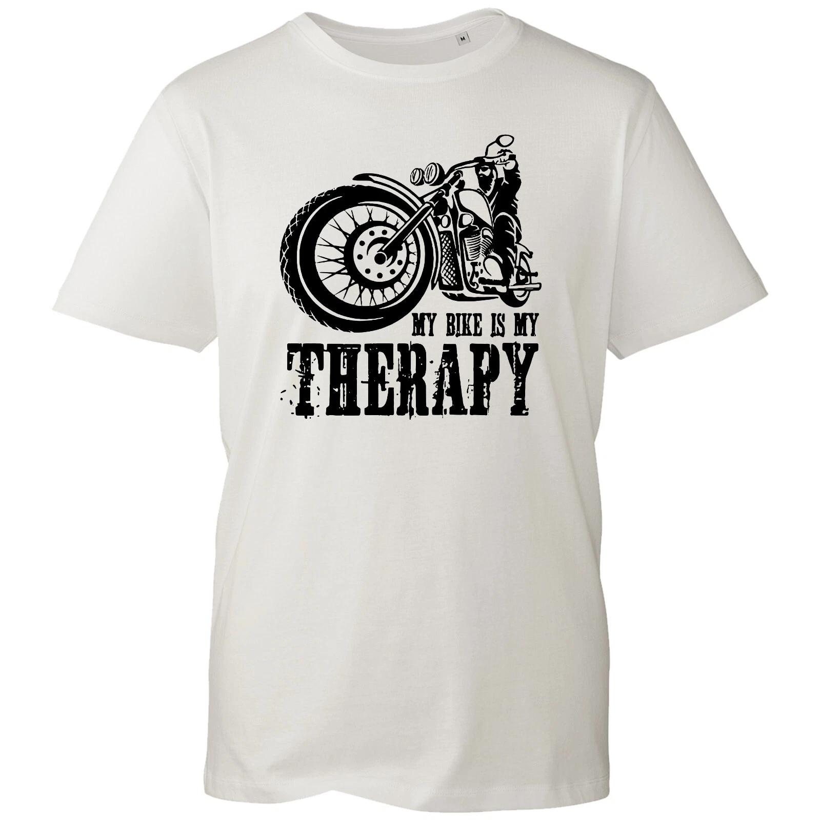 Biker T-Shirt, Mens Motorbike Racer My Bike Is My Therapy Biker Gift ...