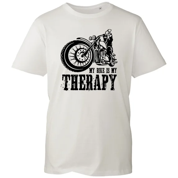 Biker T-Shirt, Mens Motorbike Racer My Bike Is My Therapy Biker Gift Tee, All Sizes S-5Xl ...