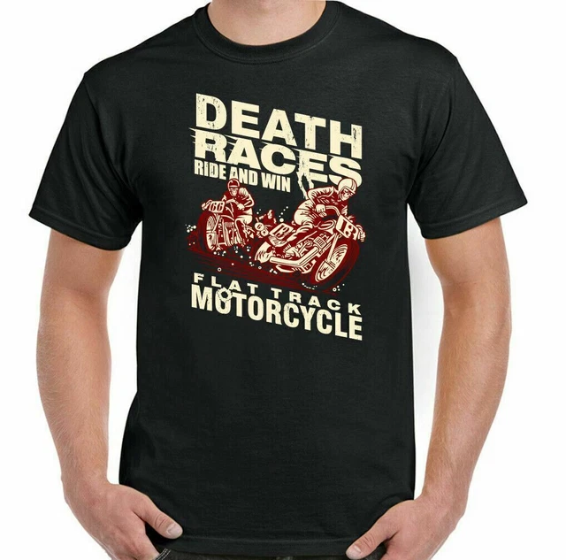 Biker T-Shirt Motorbike Cafe Racer Bike Motorcycle Indian Death Races ...