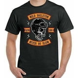 Biker T-Shirt Wild Skeleton Mens Motorbike Motorcycle Bike Club Tee Top ...