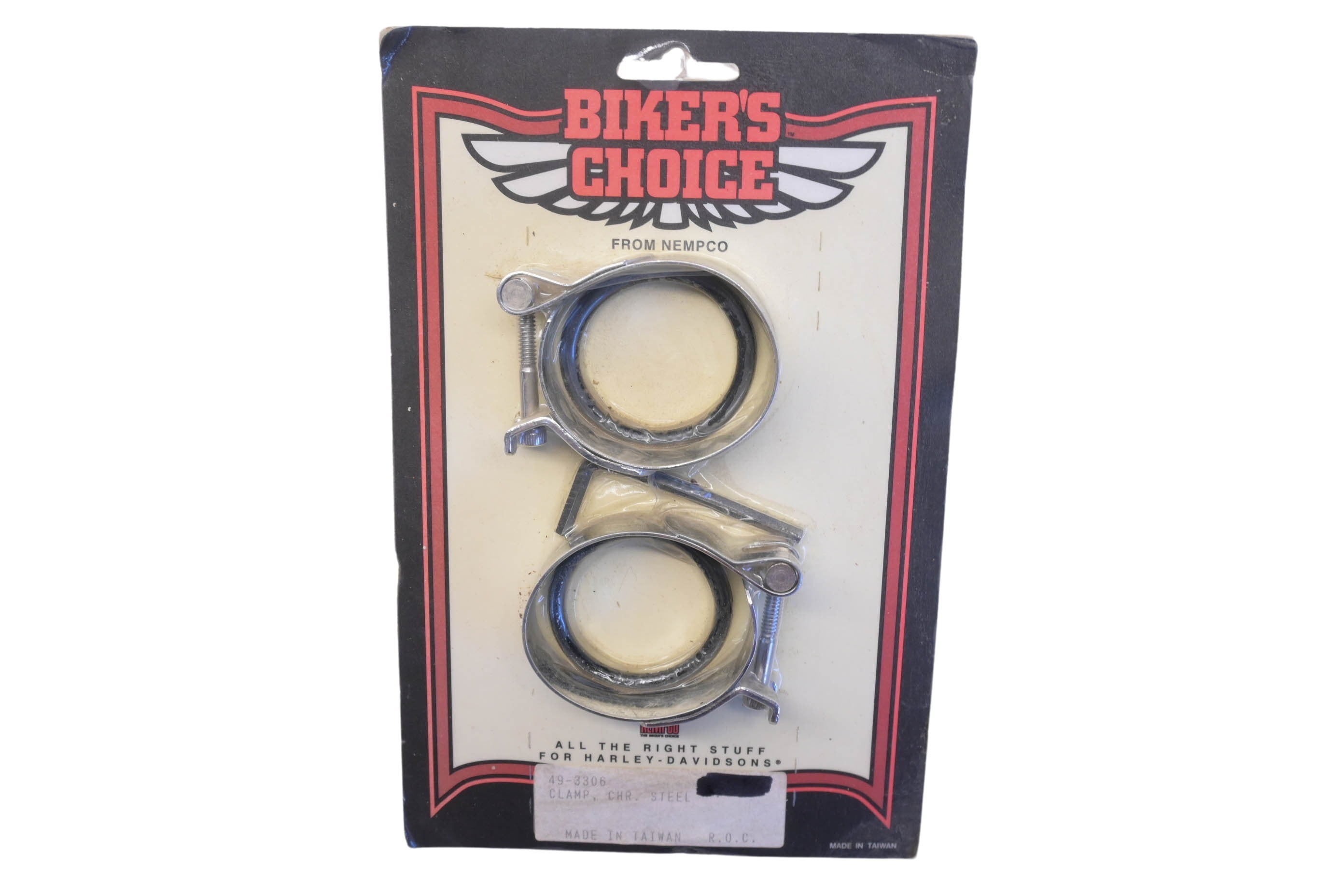 Biker's Choice 49-3306 Steel Chrome Clamp Kit NOS - Walmart.com