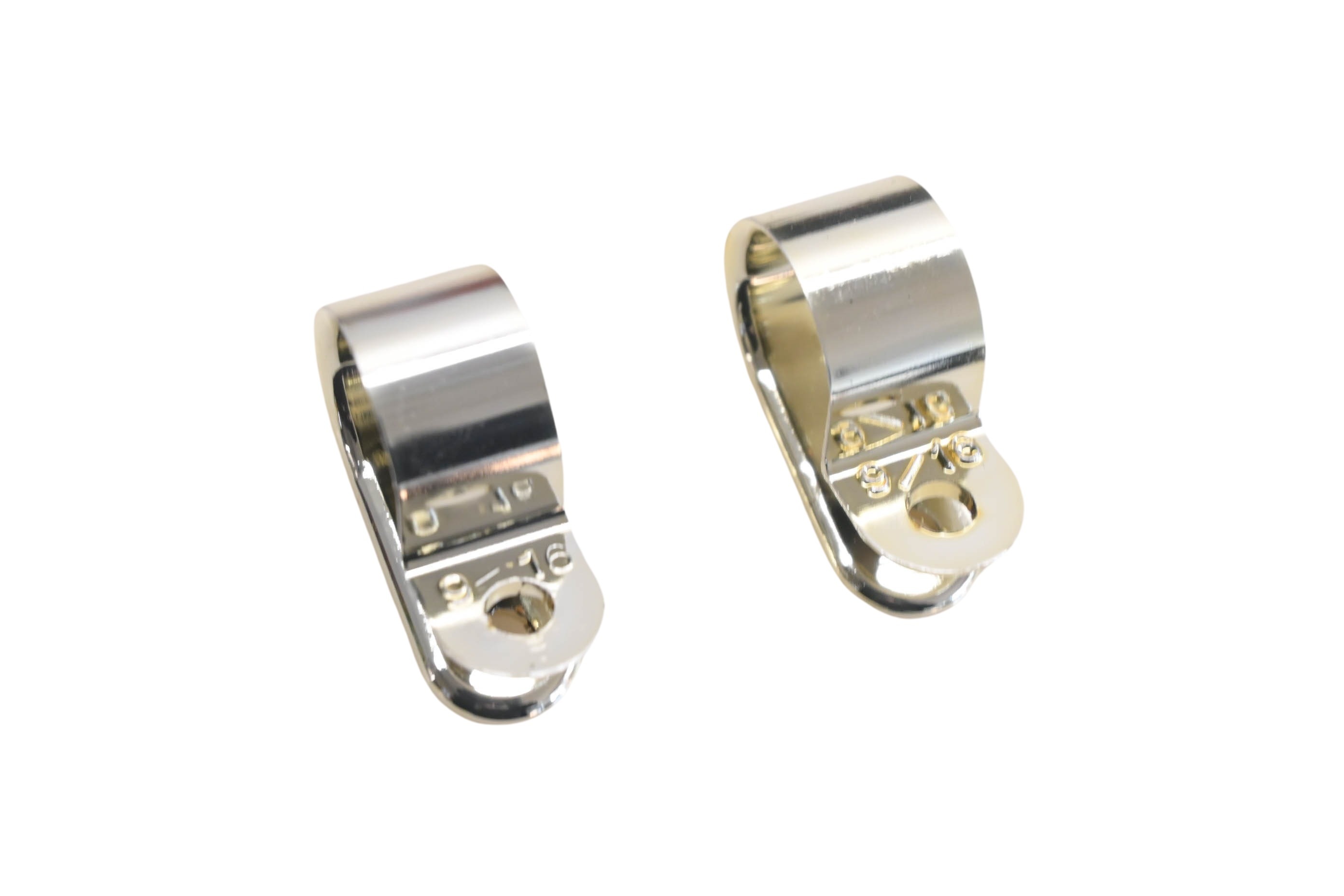 Biker's Choice 92525, 45-9021 3/8'' Plastic Chrome Clamps Qty 2 NOS ...