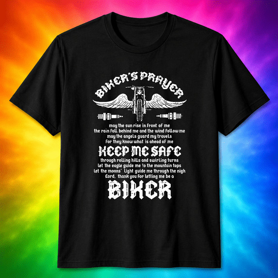 Bikers Prayer Vintage Motorcycle Motorbike Men Women Unisex T-Shirt S ...