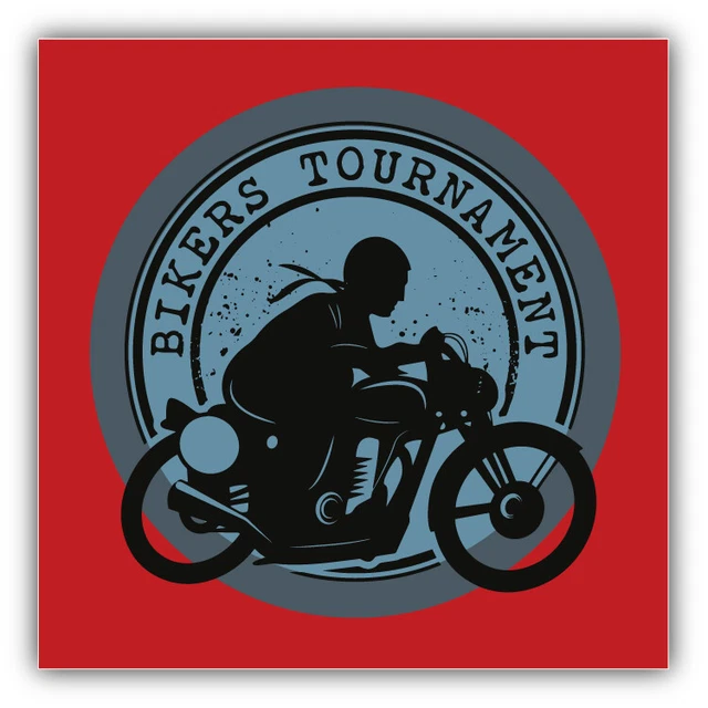 Bikers Tournt Emblem Moto Badge Car Sticker Phone Decal Water Bottle ...