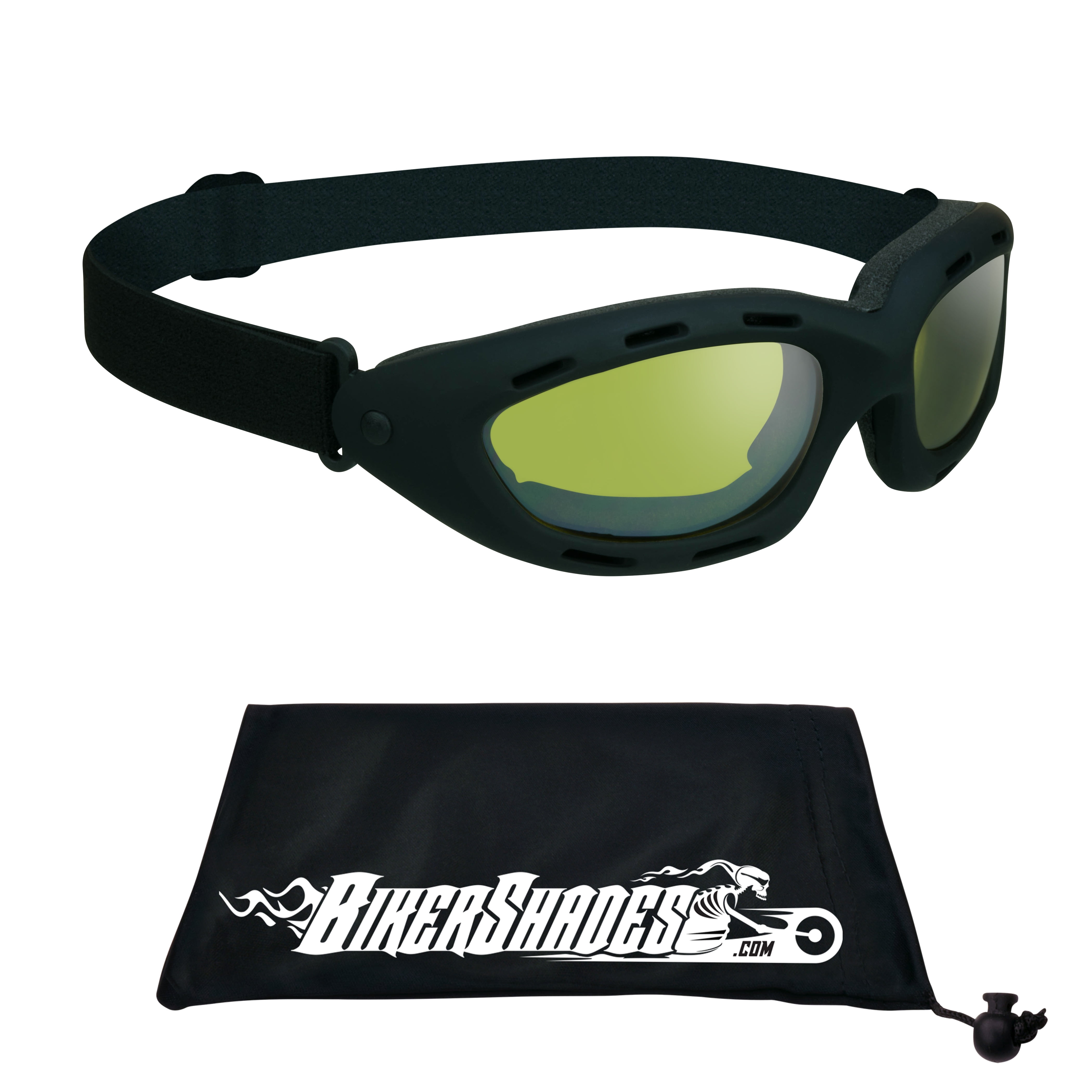 Bikershades Anti Fog Motorcycle Ski Goggles Adjustable Strap Soft Foam ...