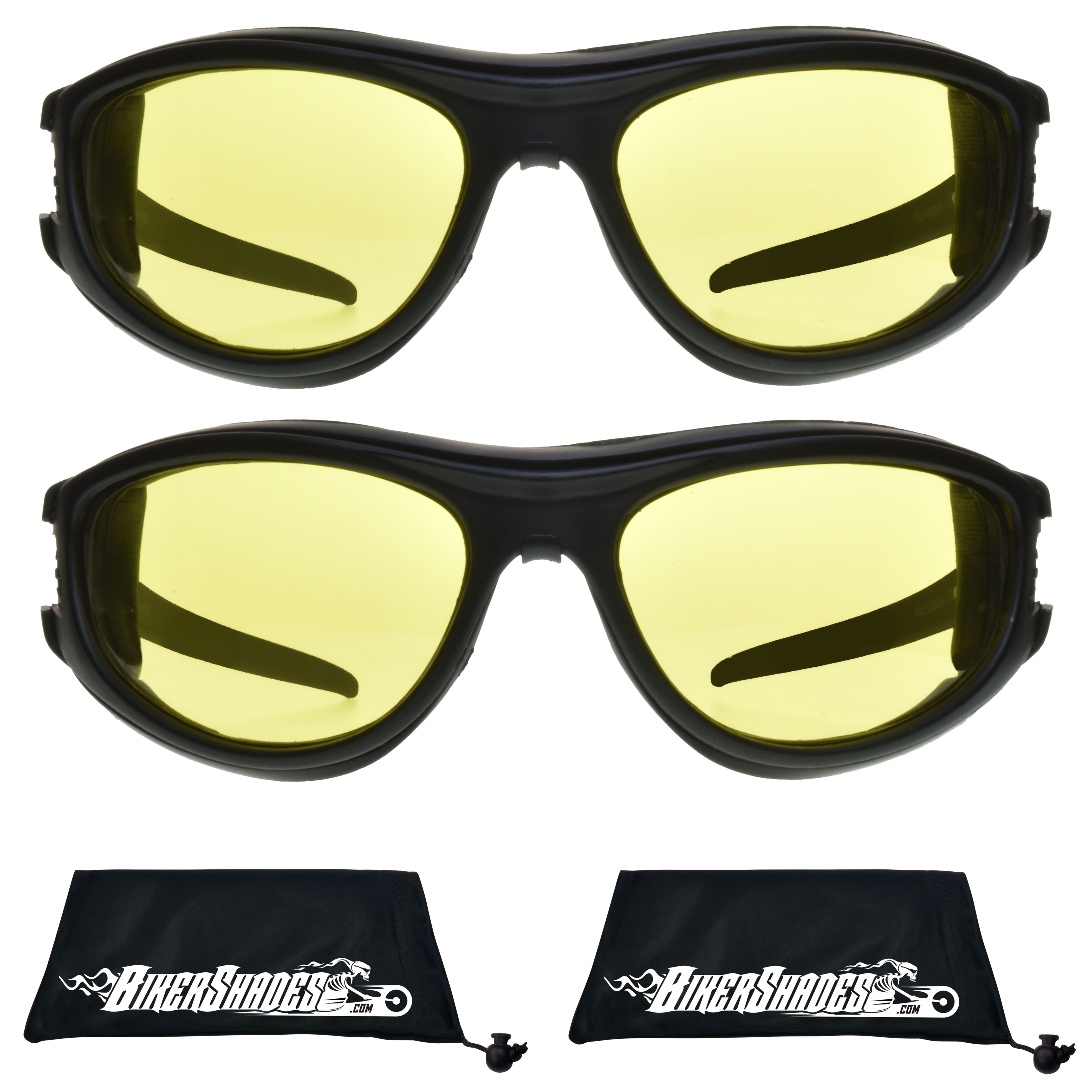 Bikershades Motorcycle Biker Riding Safety Glasses Foam Padded Men ...