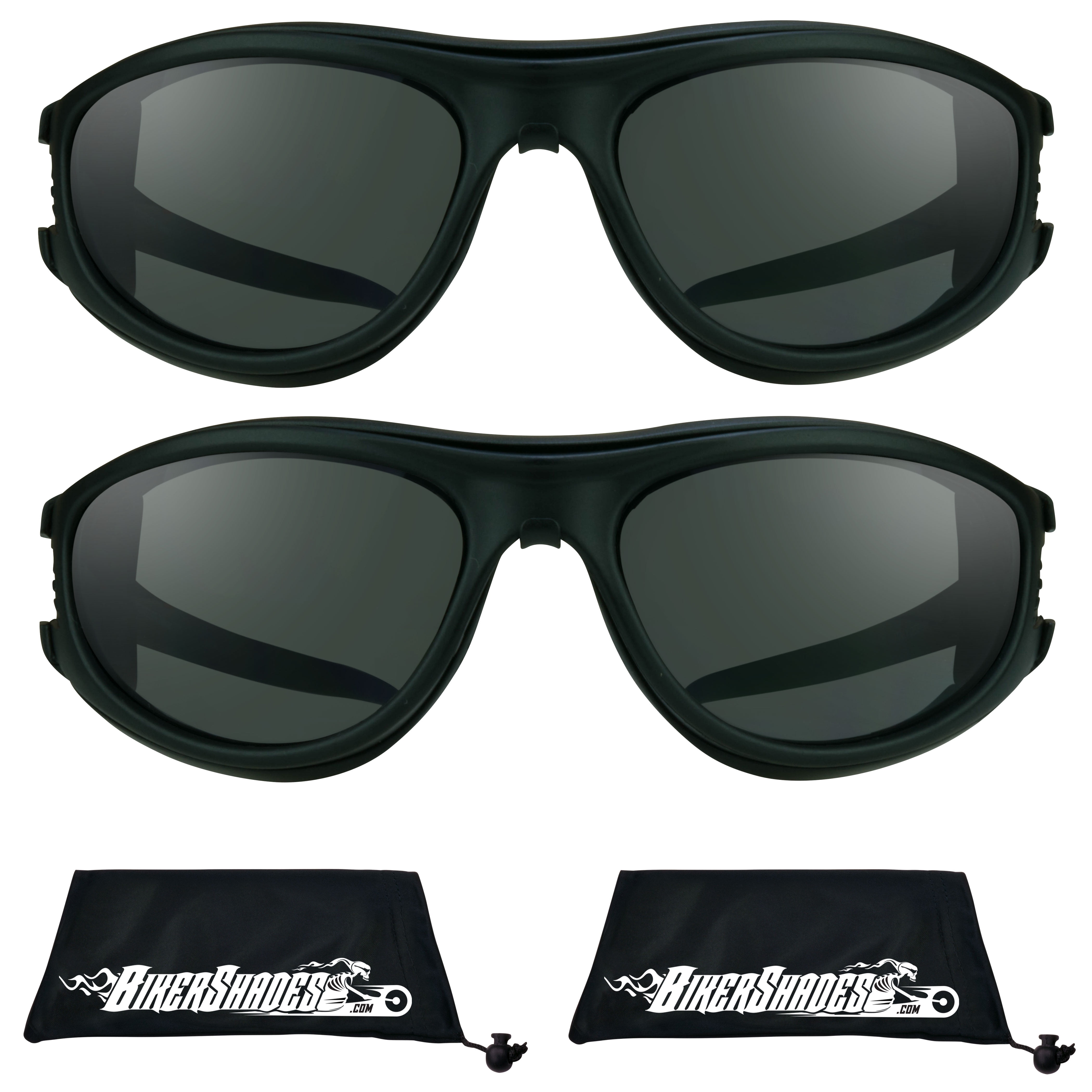 Bikershades Motorcycle Biker Riding Safety Glasses Foam Padded Men ...