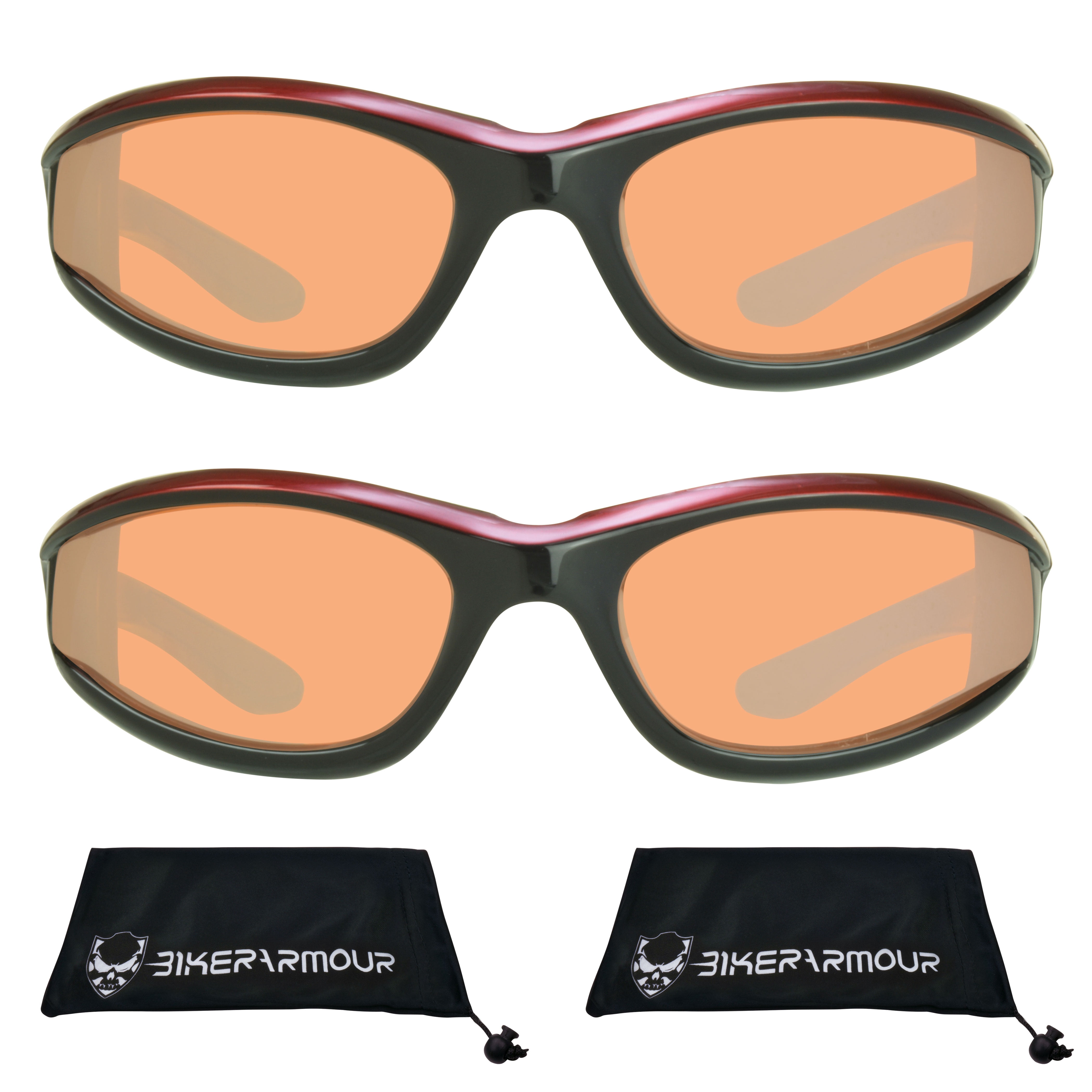 Bikershades Motorcycle Biker Riding Sunglasses Red Men Women Blue Block ...