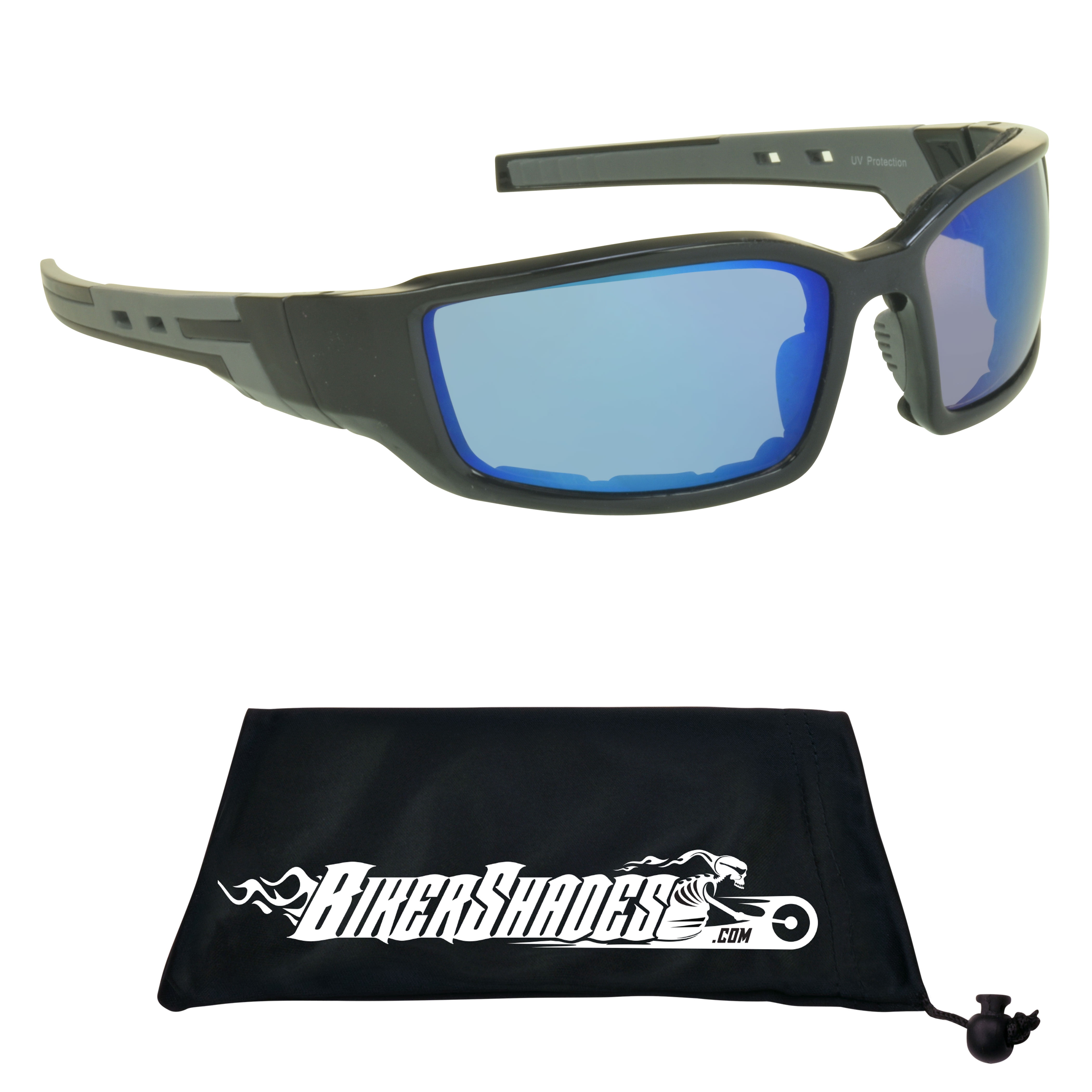 Bikershades Motorcycle Performance Sunglass Safety Foam Padded Adult ...