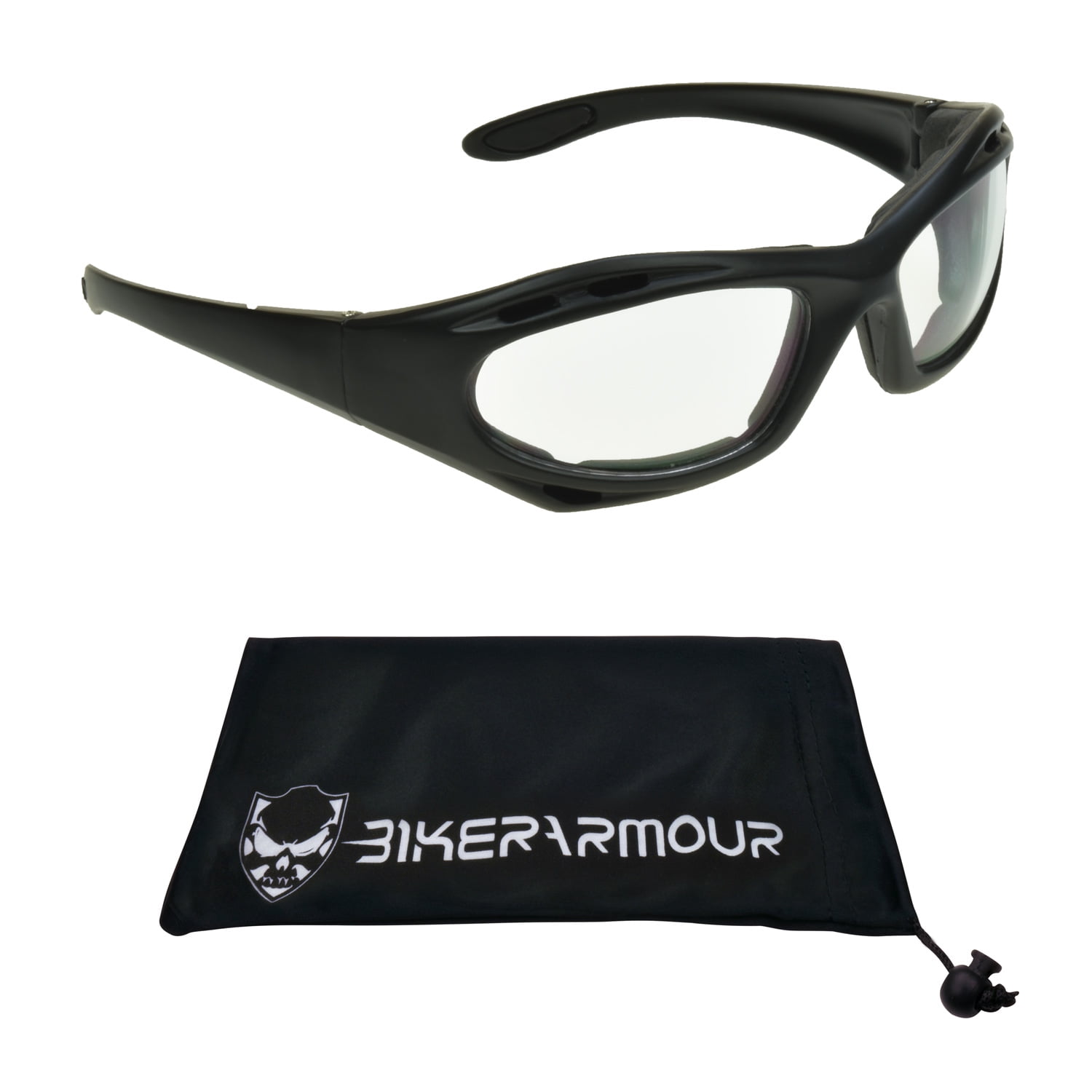 Bikershades Motorcycle Riding Safety Sunglass Foam Padded Wrap-around ...