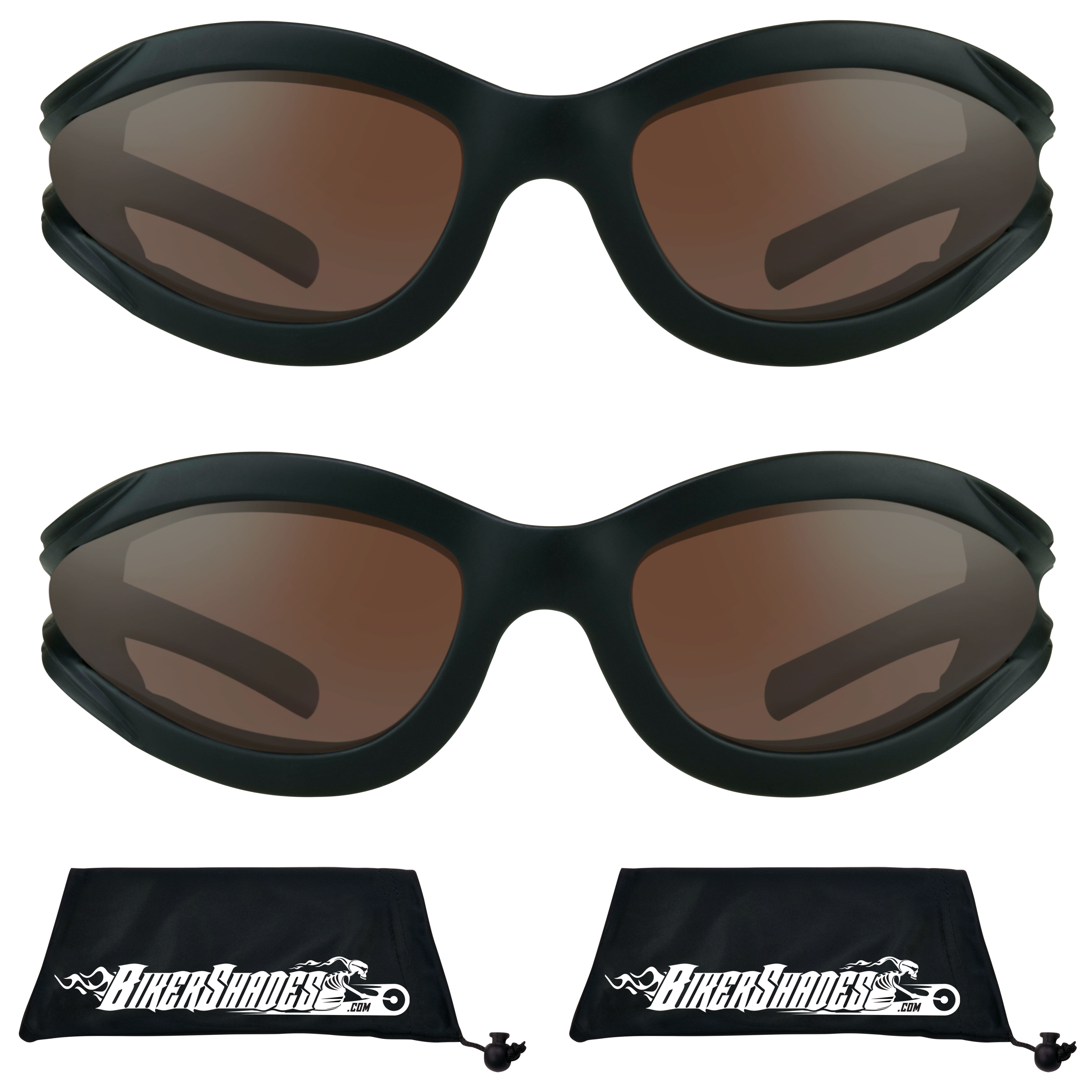 Bikershades Motorcycle Riding Safety Sunglass HD Lense Foam Padded Men ...