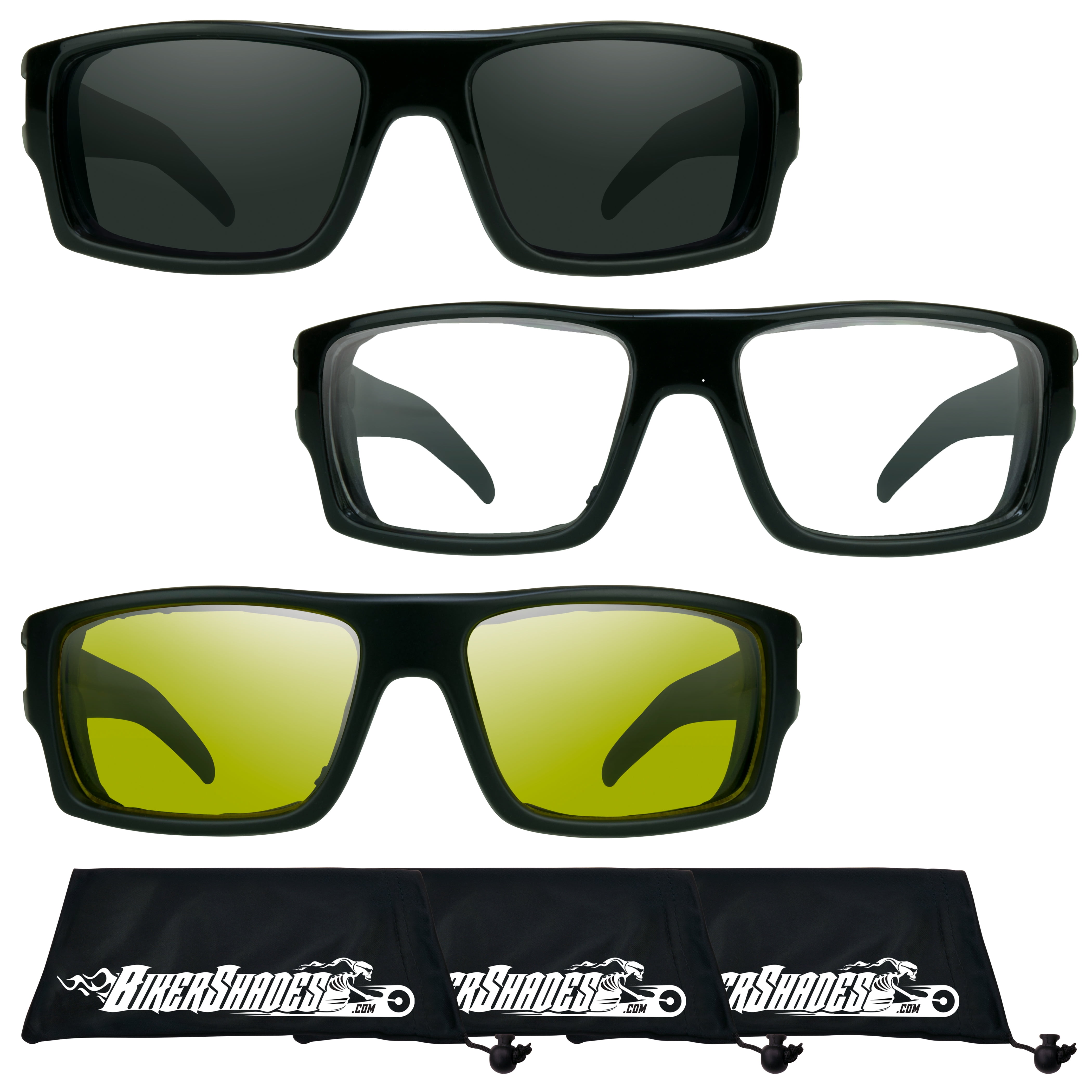 Bikershades Motorcycle Riding Safety glasses Foam Padded Mens ...