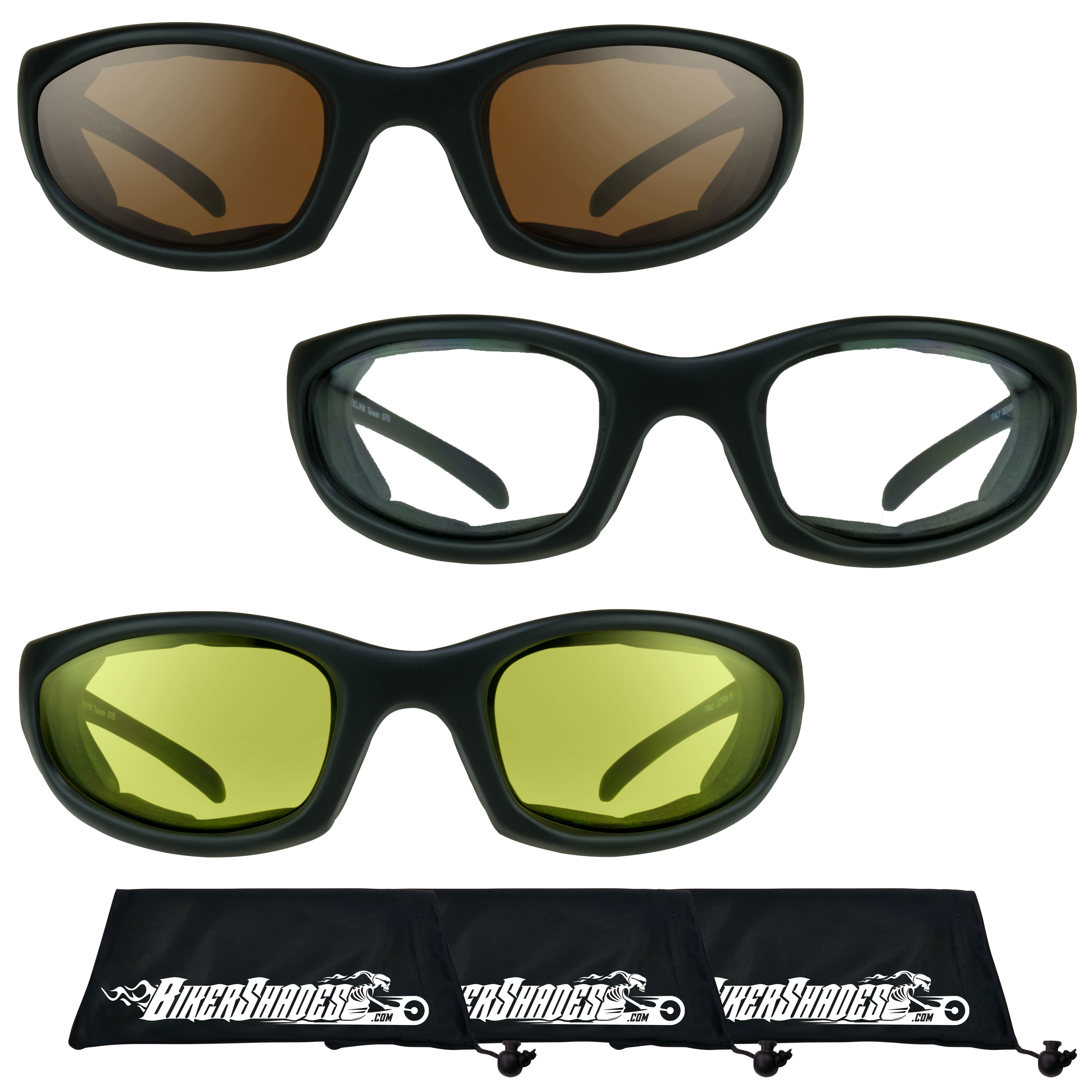 Bikershades Motorcycle Riding Sunglass Padded Safety Polycarbonate Lens ...